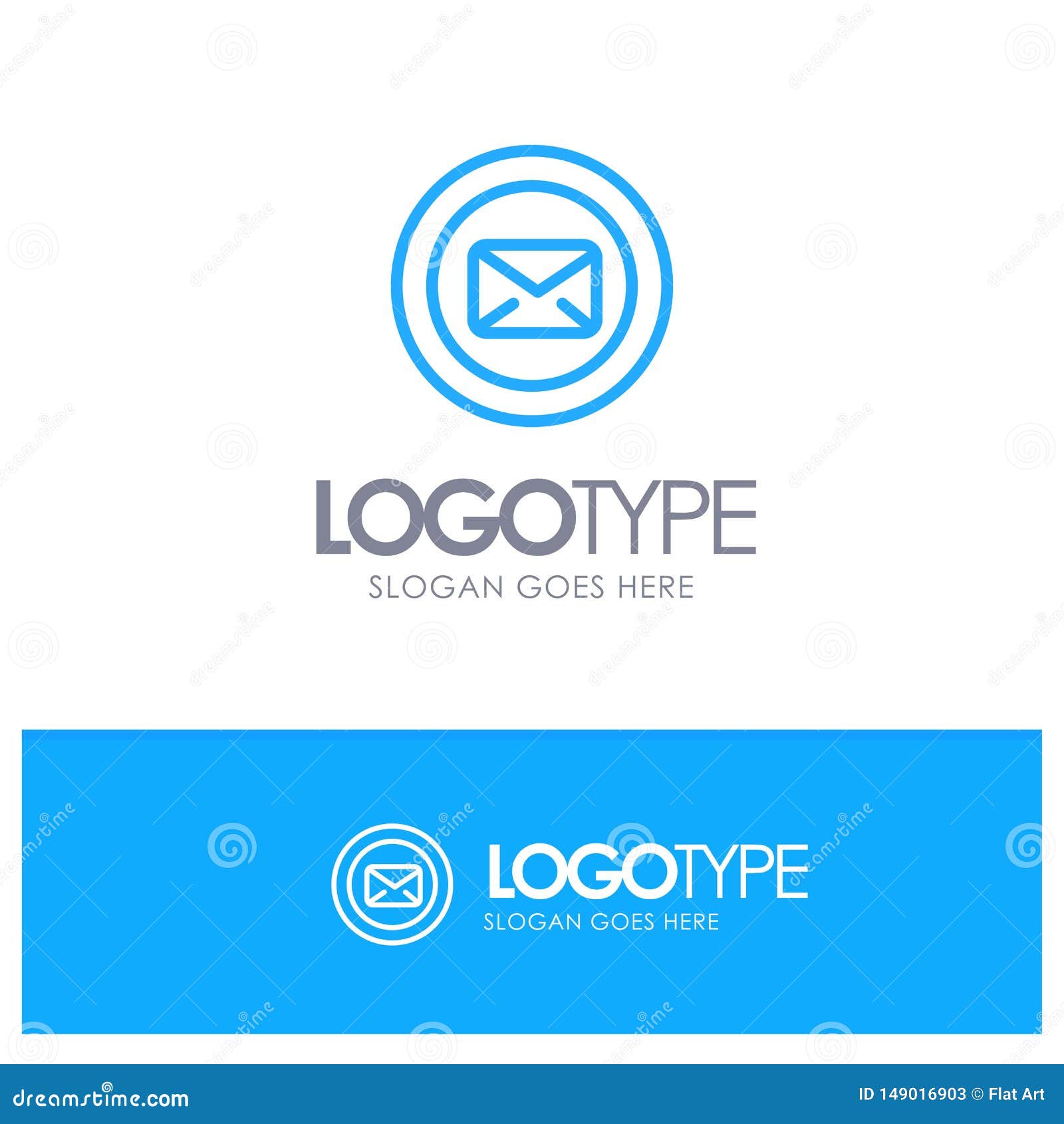 Chat, Message, Support, Text Message, Typing Blue Outline Logo Place ...
