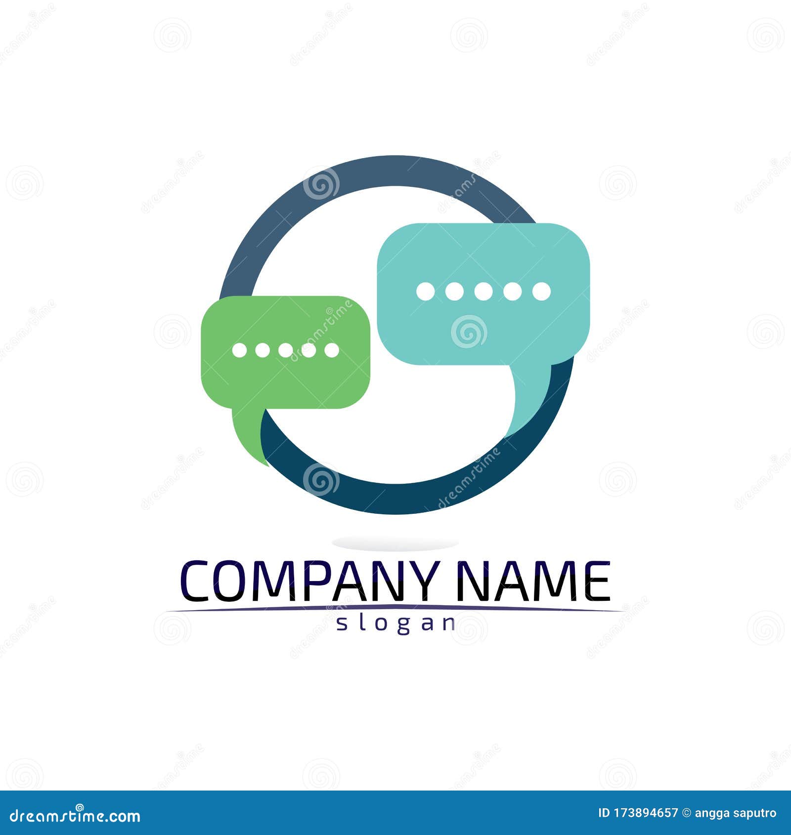 Chat and Message Symbol Vector Logo Design Stock Vector - Illustration ...