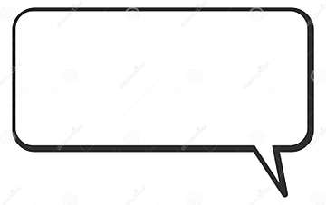 Chat Message Template. Rectangular Text Frame Bubble Stock Vector ...