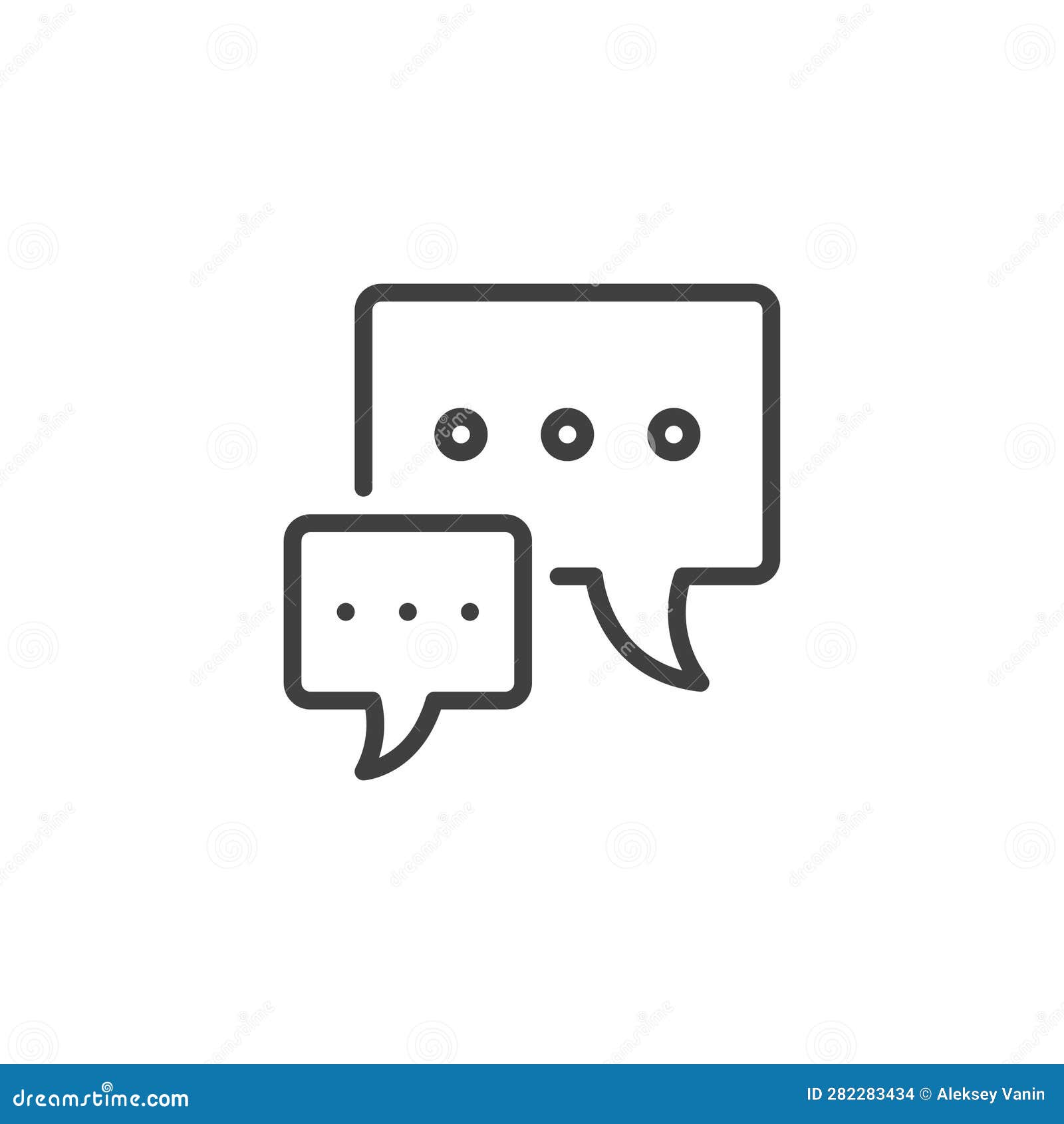 Chat messages line icon stock vector. Illustration of design - 282283434