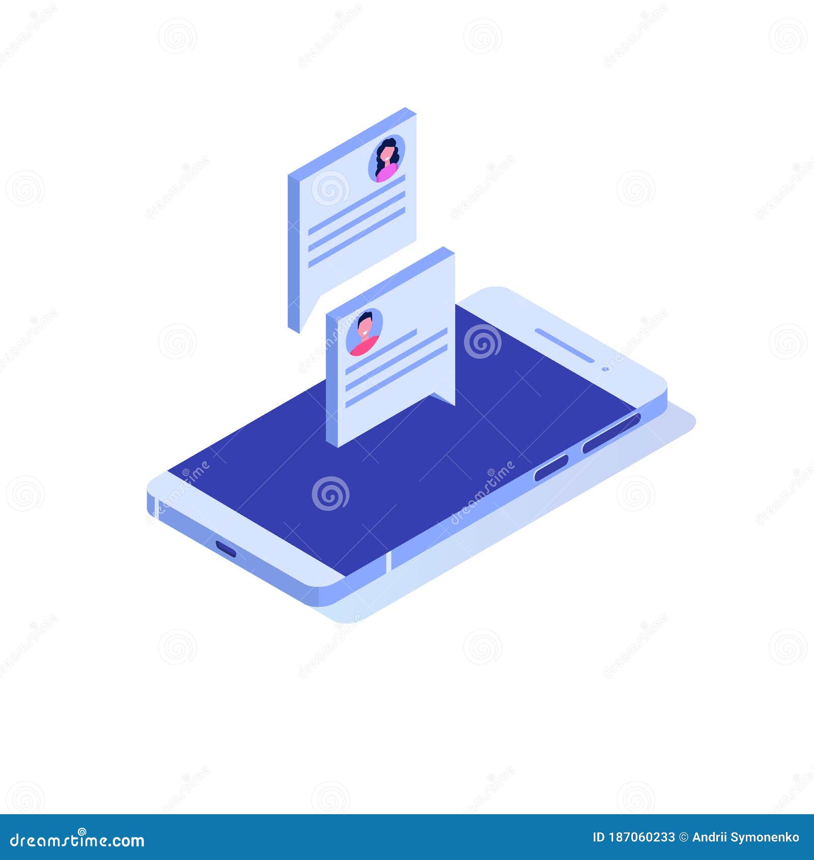 Chat Messages Internet Communication. Sketch Freehand Drawing. Windows ...