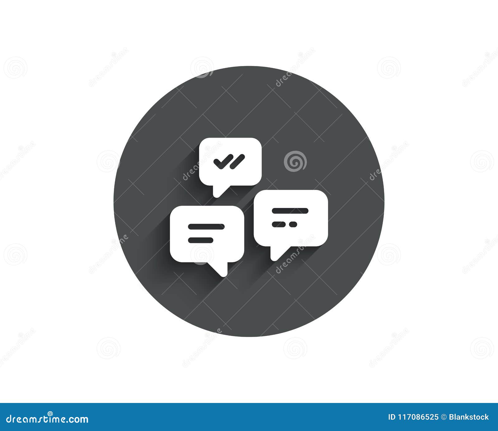 Chat Messages Simple Icon. Conversation or SMS. Stock Vector ...