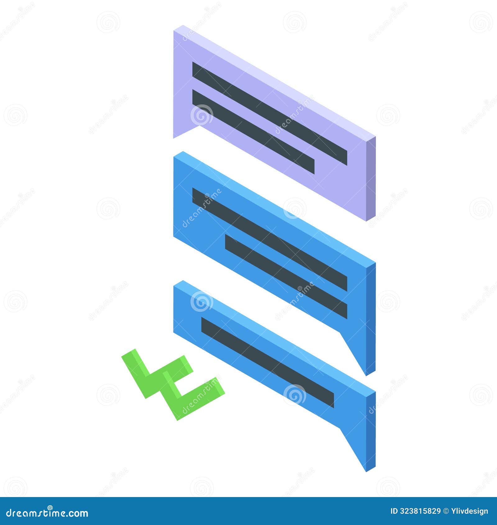 Chat Messages Stack is Showing Successful Communication Stock Vector ...