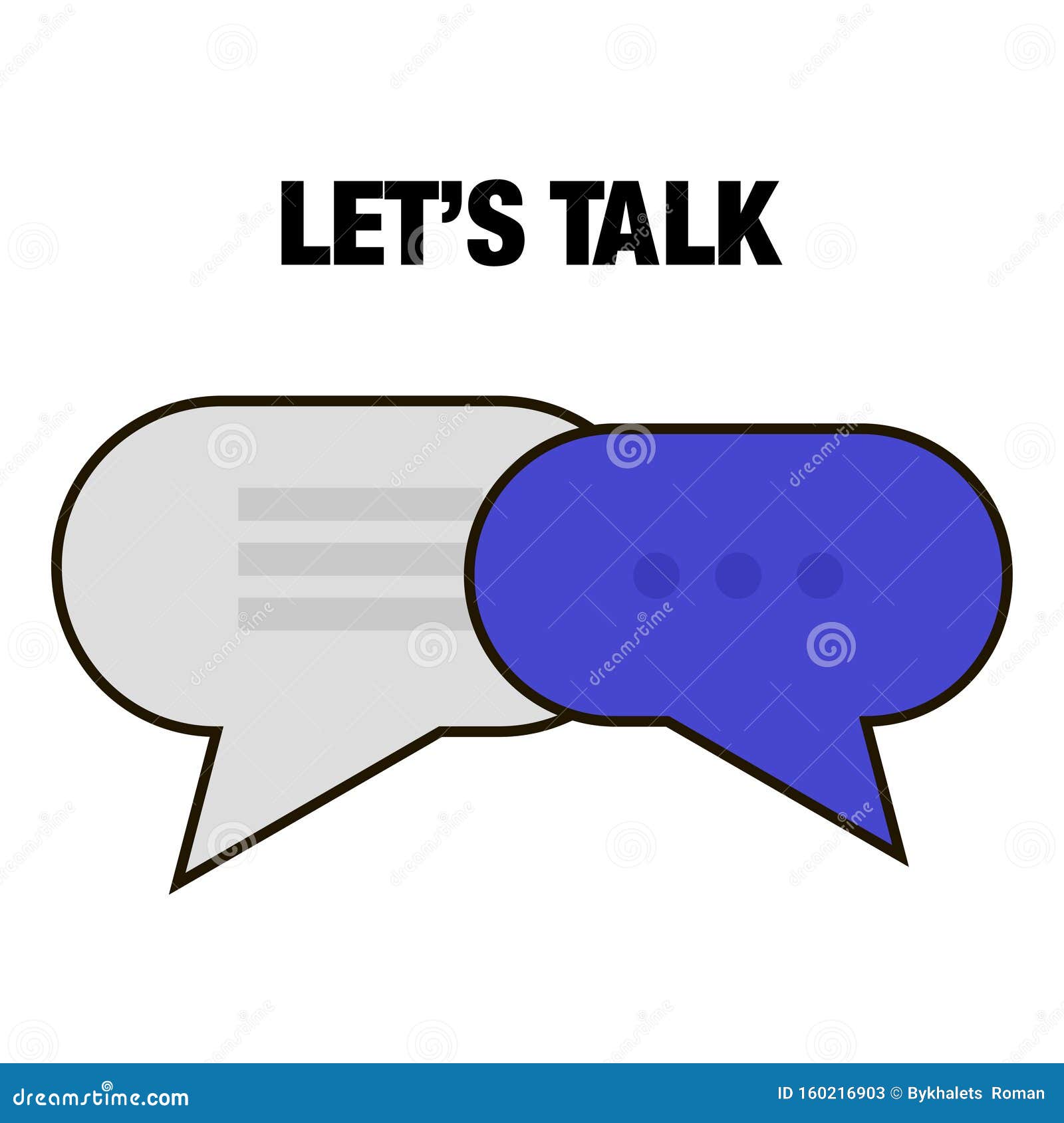 Chat Messages Internet Communication. Sketch Freehand Drawing. Windows ...