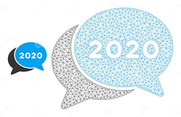 2020 Chat Messages Vector Mesh Network Model Stock Vector ...