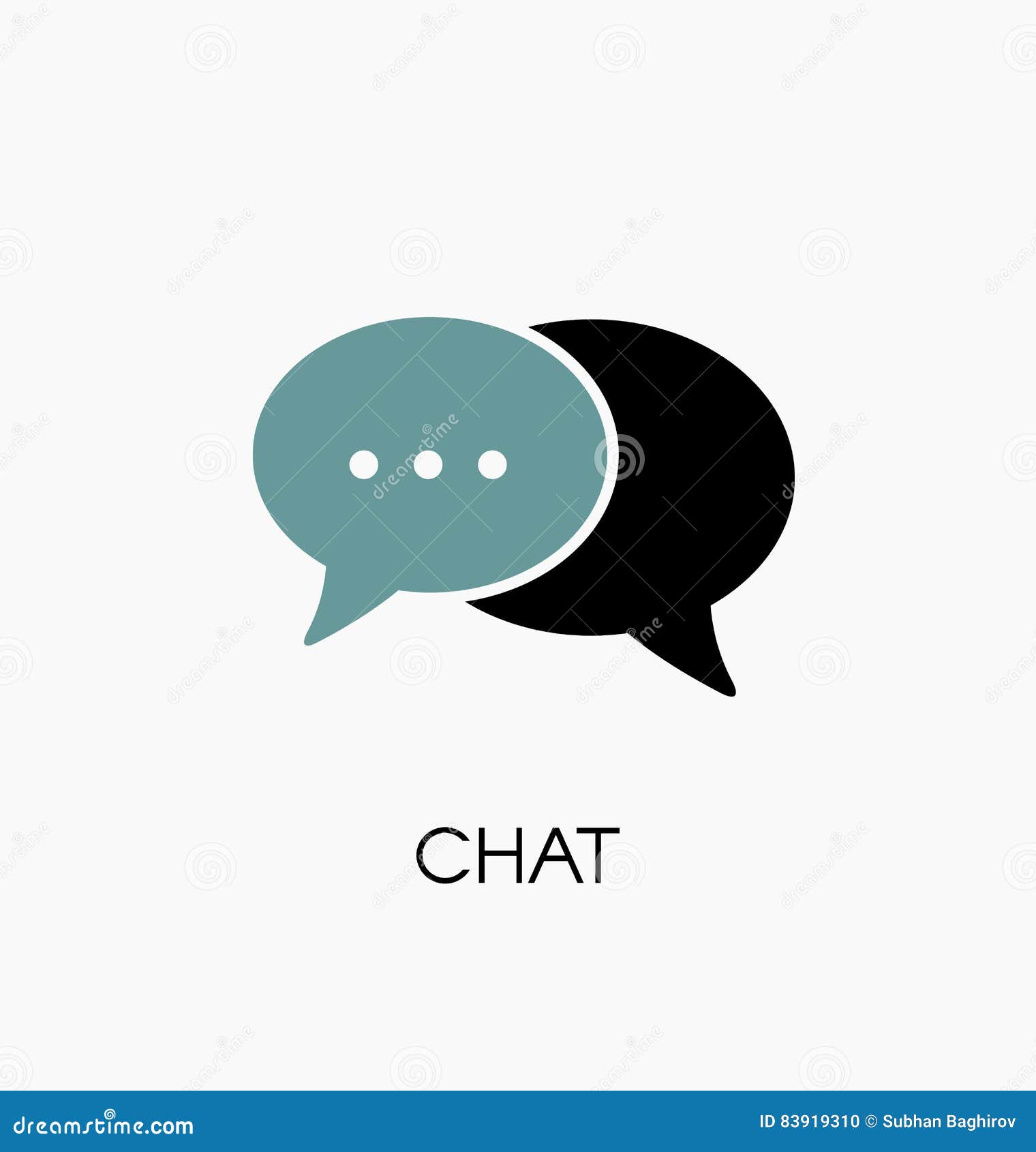 Chat and Messaging Icon Flat Vector Illustration Stock Vector ...