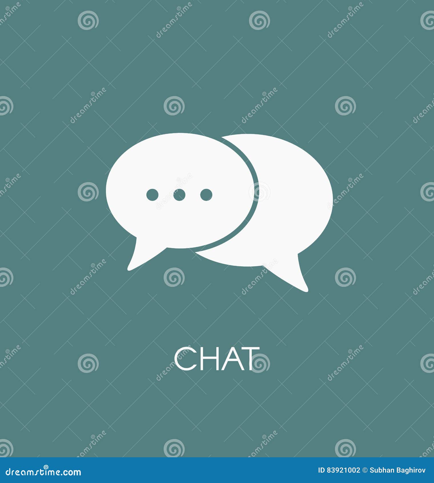 Chat and Messaging Icon Flat Vector Illustration Stock Vector ...