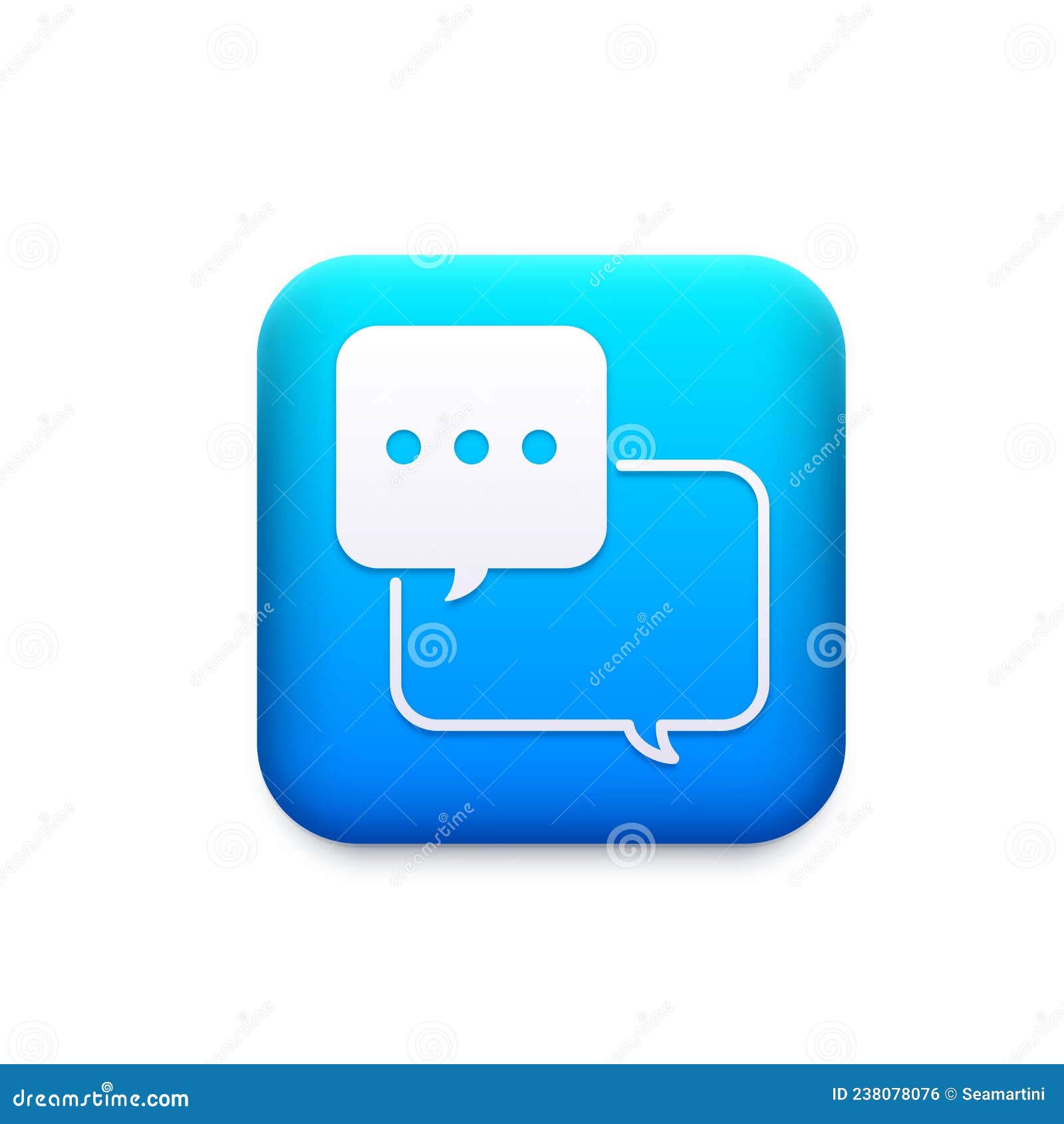 Chat Messenger Icon, Speech Bubbles and Talk Boxes Stock Vector ...