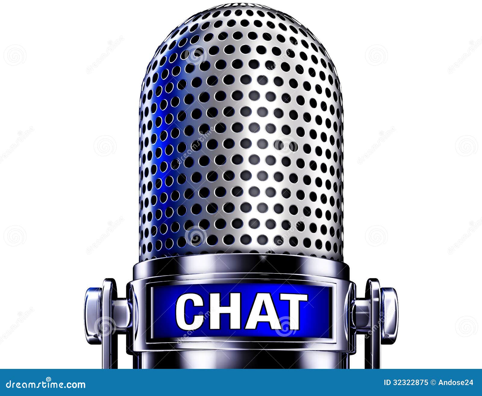 Chat microphone stock illustration. Illustration of broadcast - 32322875