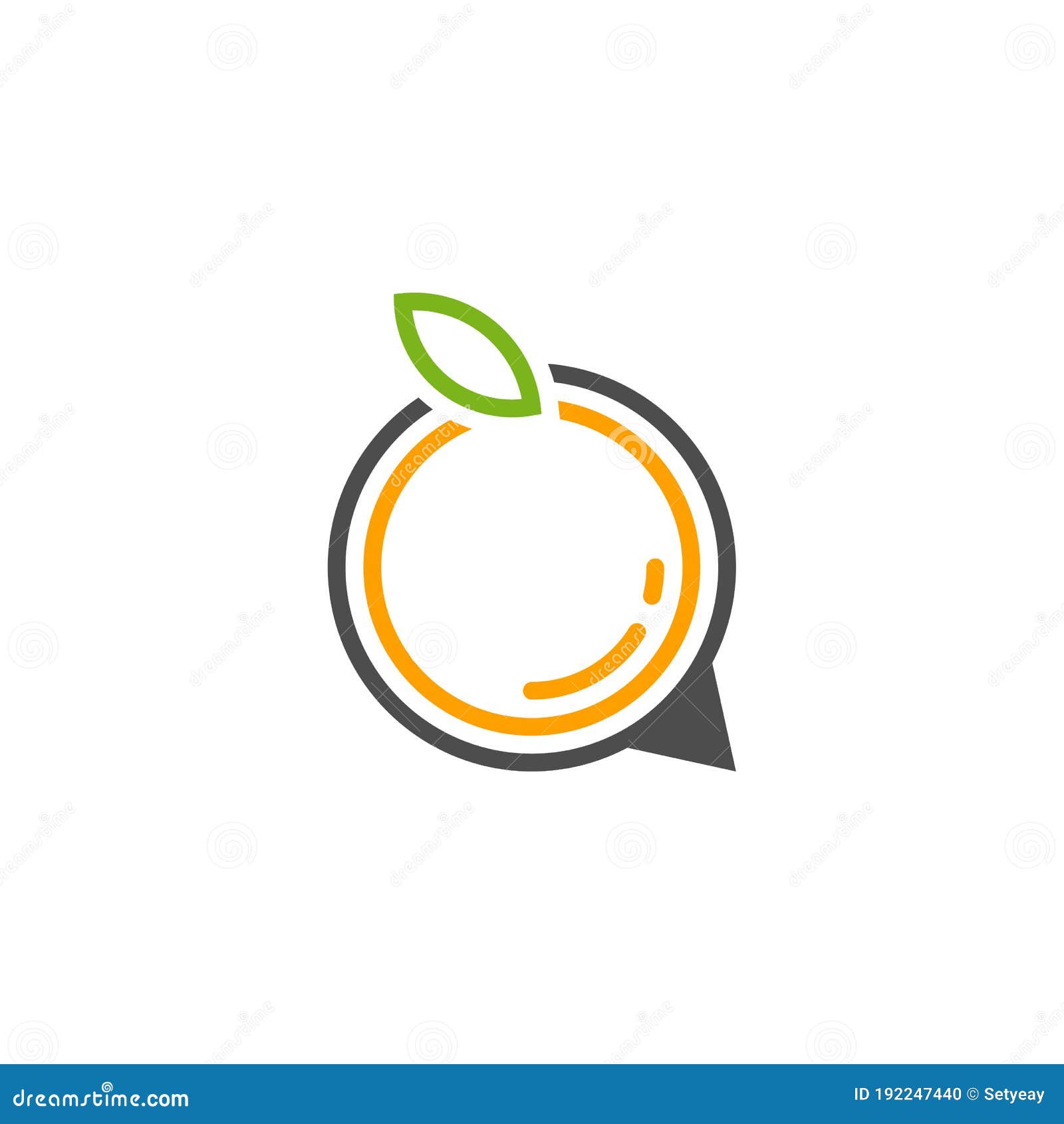 Chat with Modern Fresh Orange Logo Vector Illustration, Fresh Orange ...