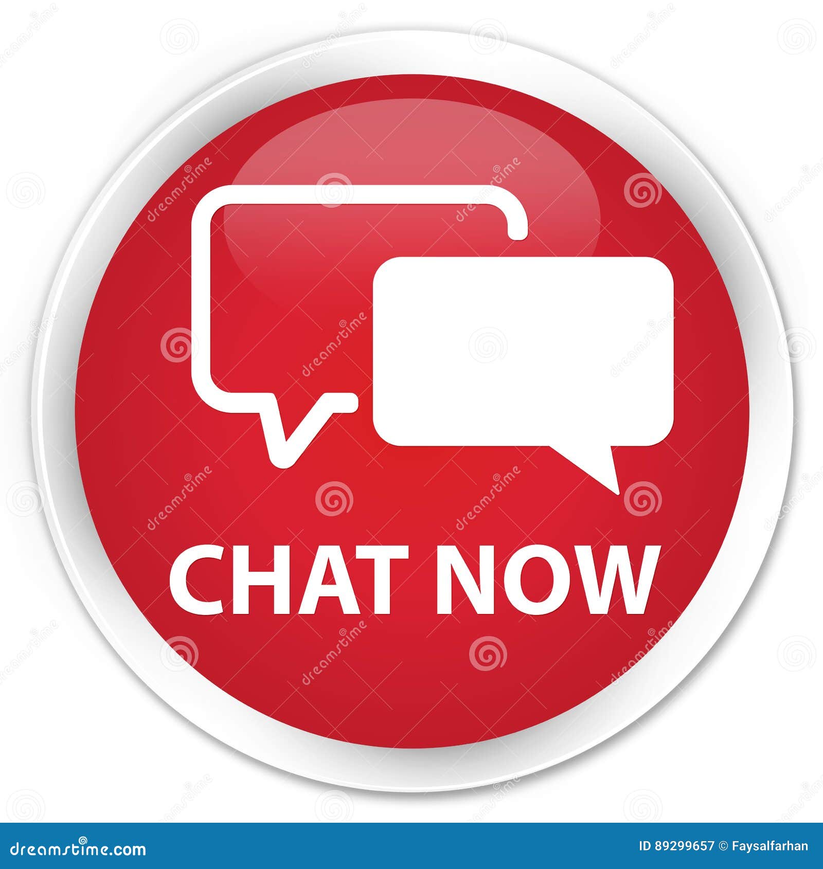 Chat Now Premium Red Round Button Stock Illustration - Illustration of ...