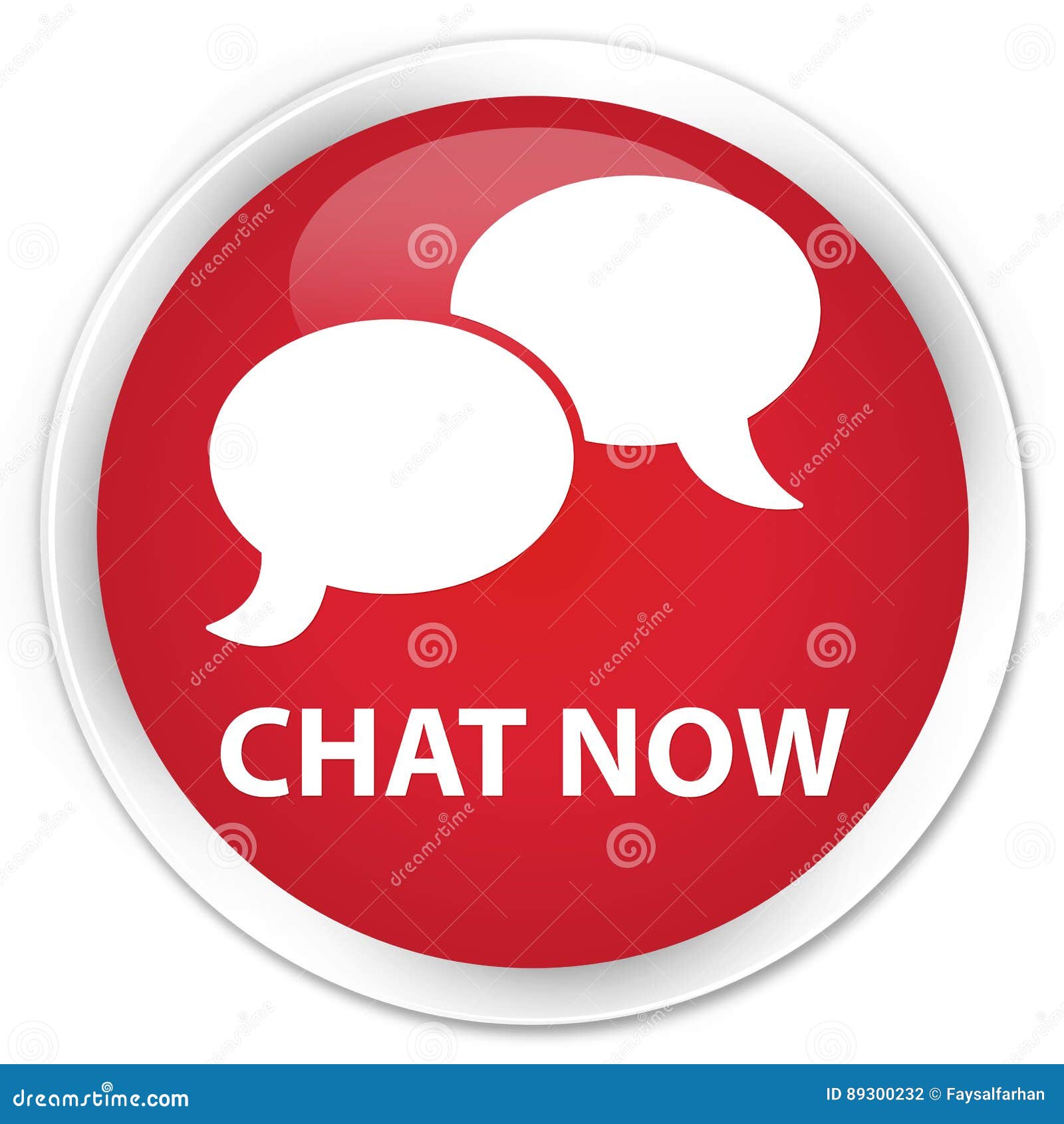 Chat Now Premium Red Round Button Stock Illustration - Illustration of ...