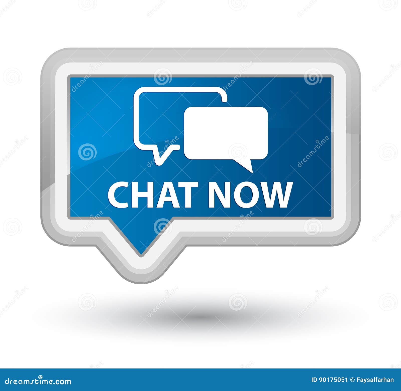 Chat Now Prime Blue Banner Button Stock Illustration - Illustration of ...