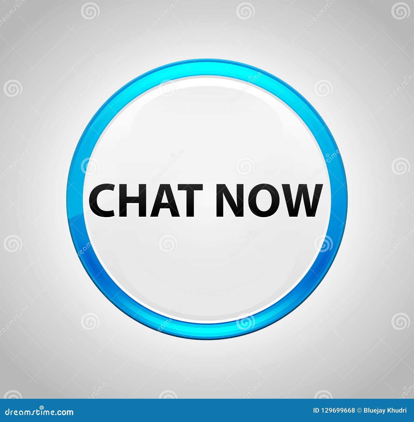 Chat Now Round Blue Push Button Stock Illustration - Illustration of ...