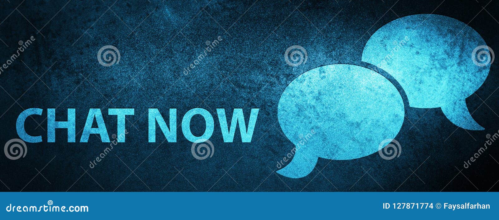 Chat Now Special Blue Banner Background Stock Illustration ...