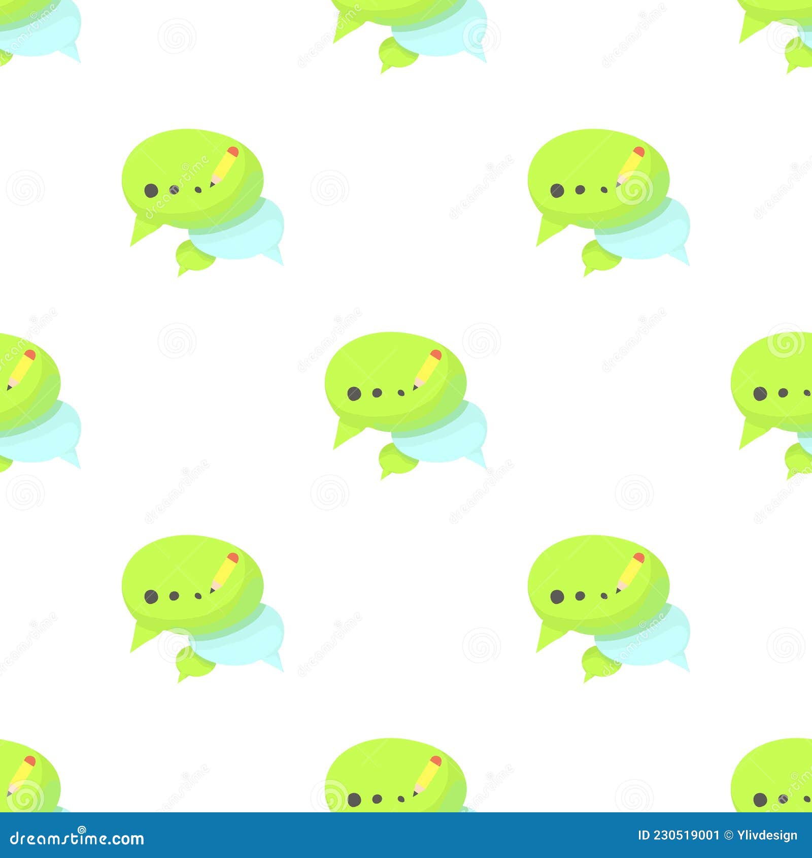 Chat Pattern Seamless Vector Stock Vector - Illustration of support ...