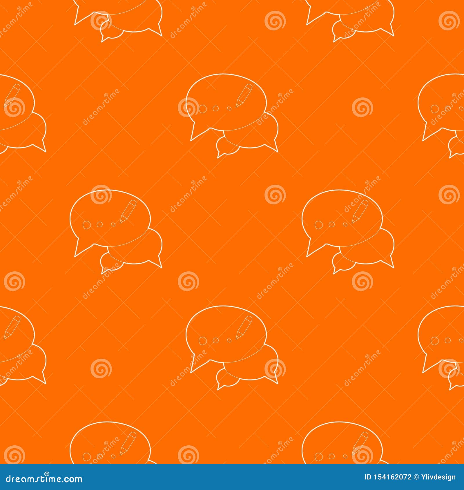 Chat pattern vector orange stock vector. Illustration of isolated ...