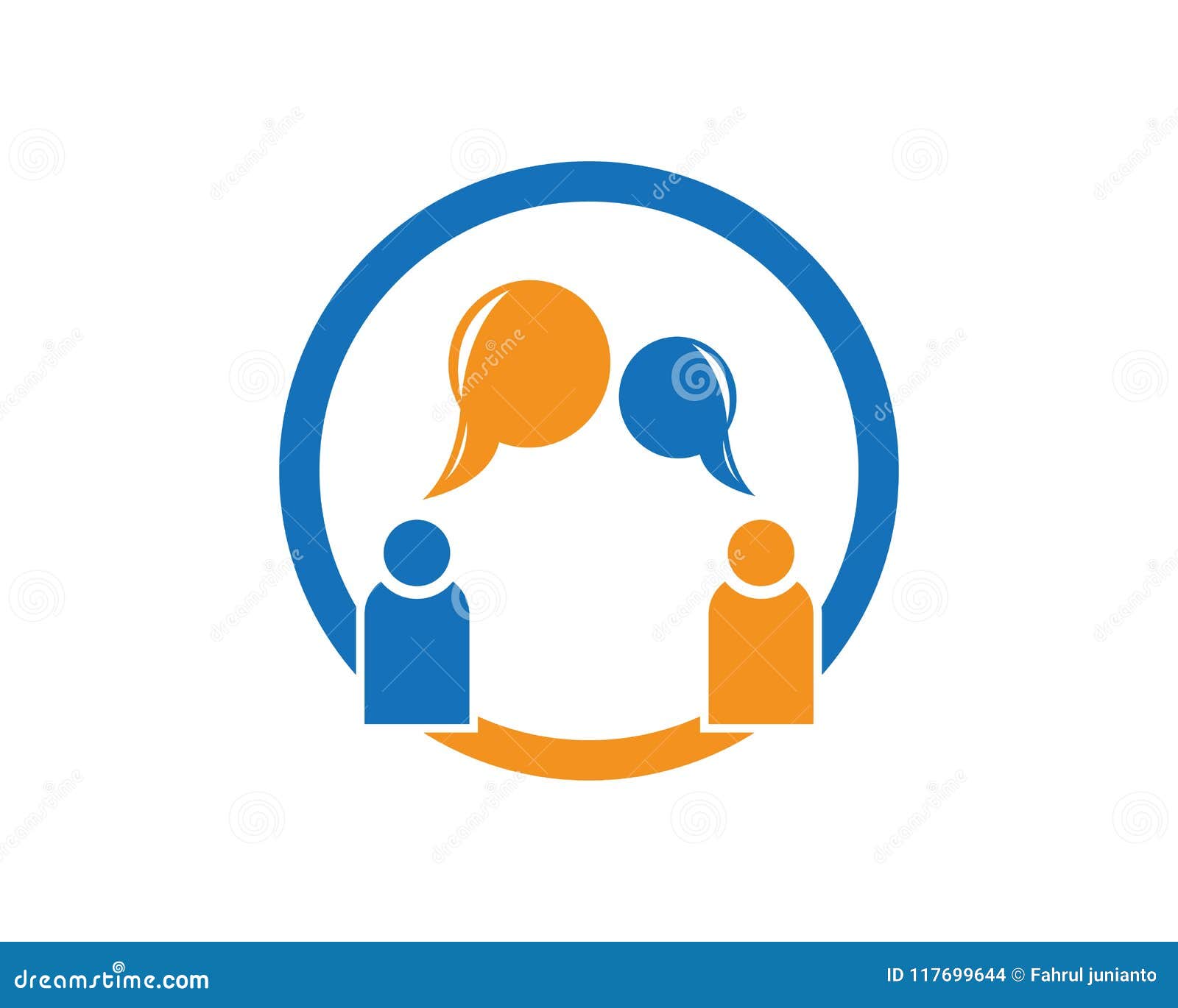Chat People Logo Design Template Stock Vector - Illustration of circle ...