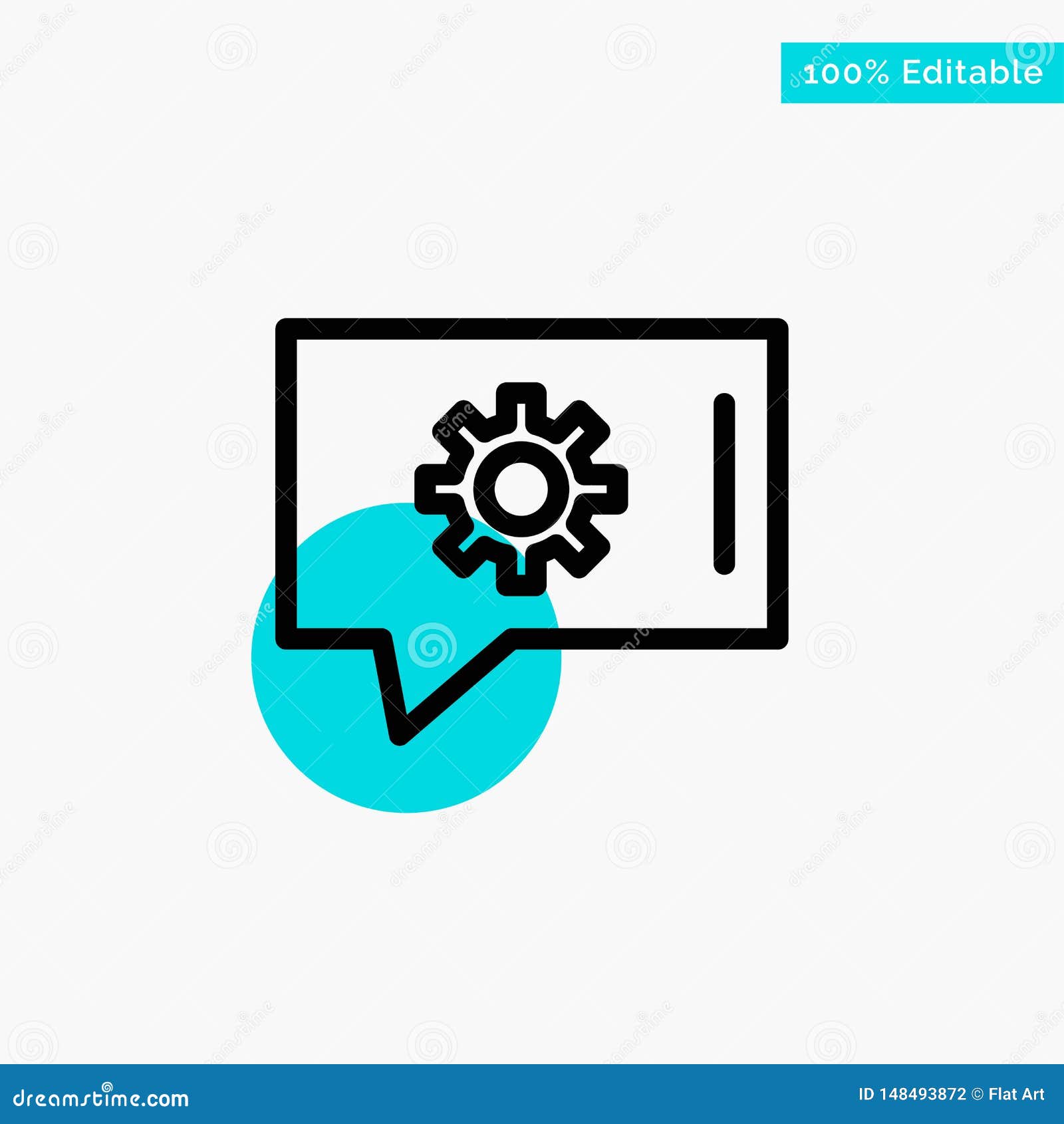 Chat Preferences, Chat Setting, Chat Support Turquoise Highlight Circle ...