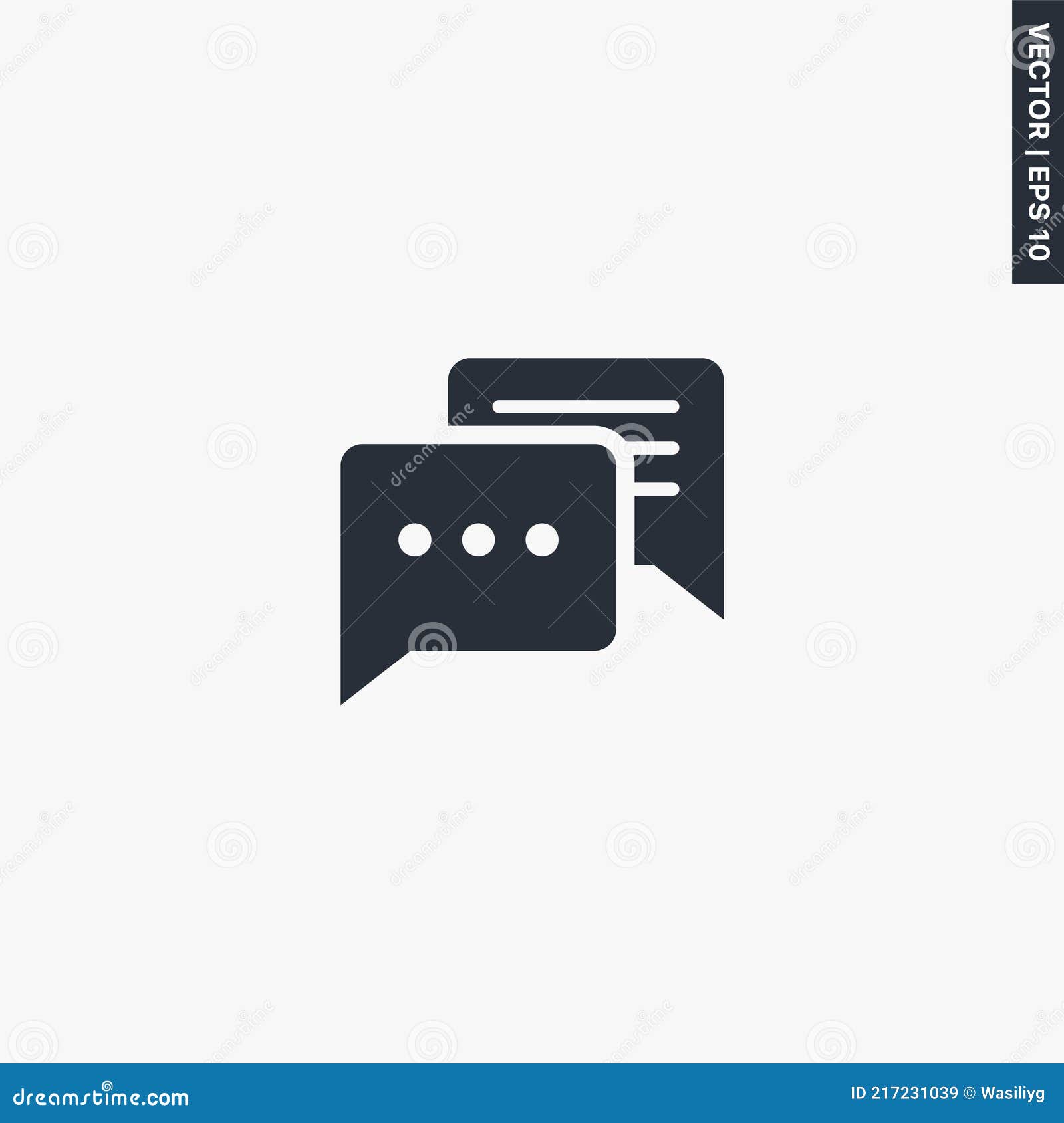 Chat Premium Quality Flat Icon Ilustración del Vector - Ilustración de ...