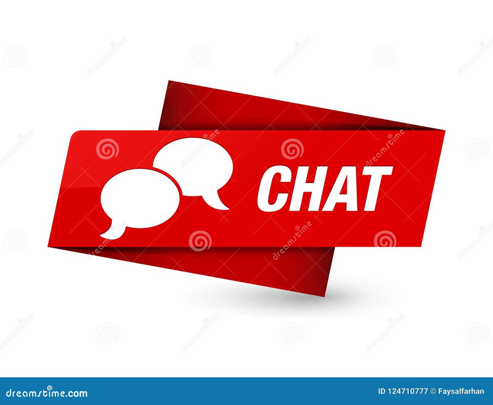 Chat premium red tag sign stock illustration. Illustration of speech ...