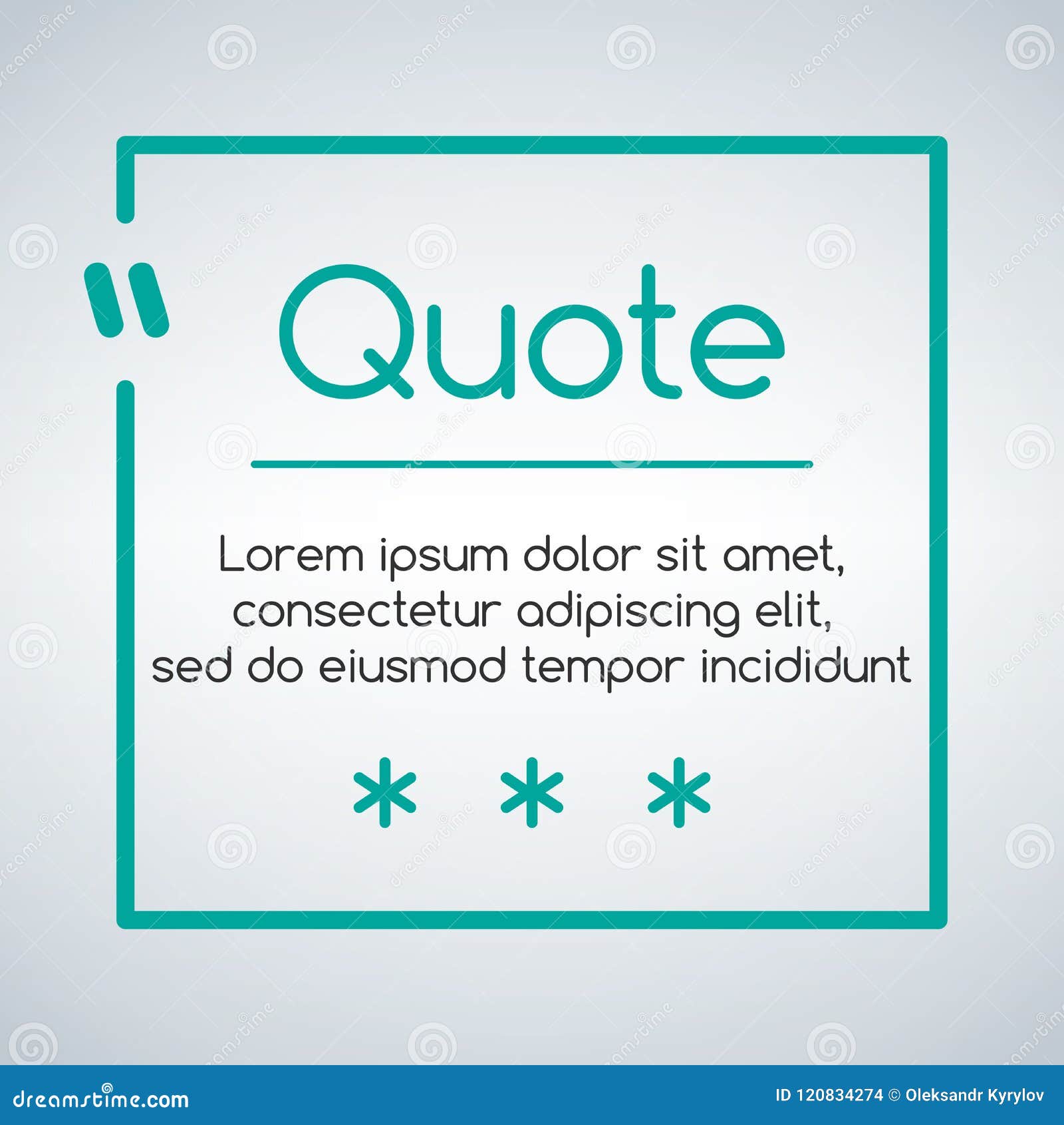 Quote In Box. Square Template For Text Bubbles With Quotation ...