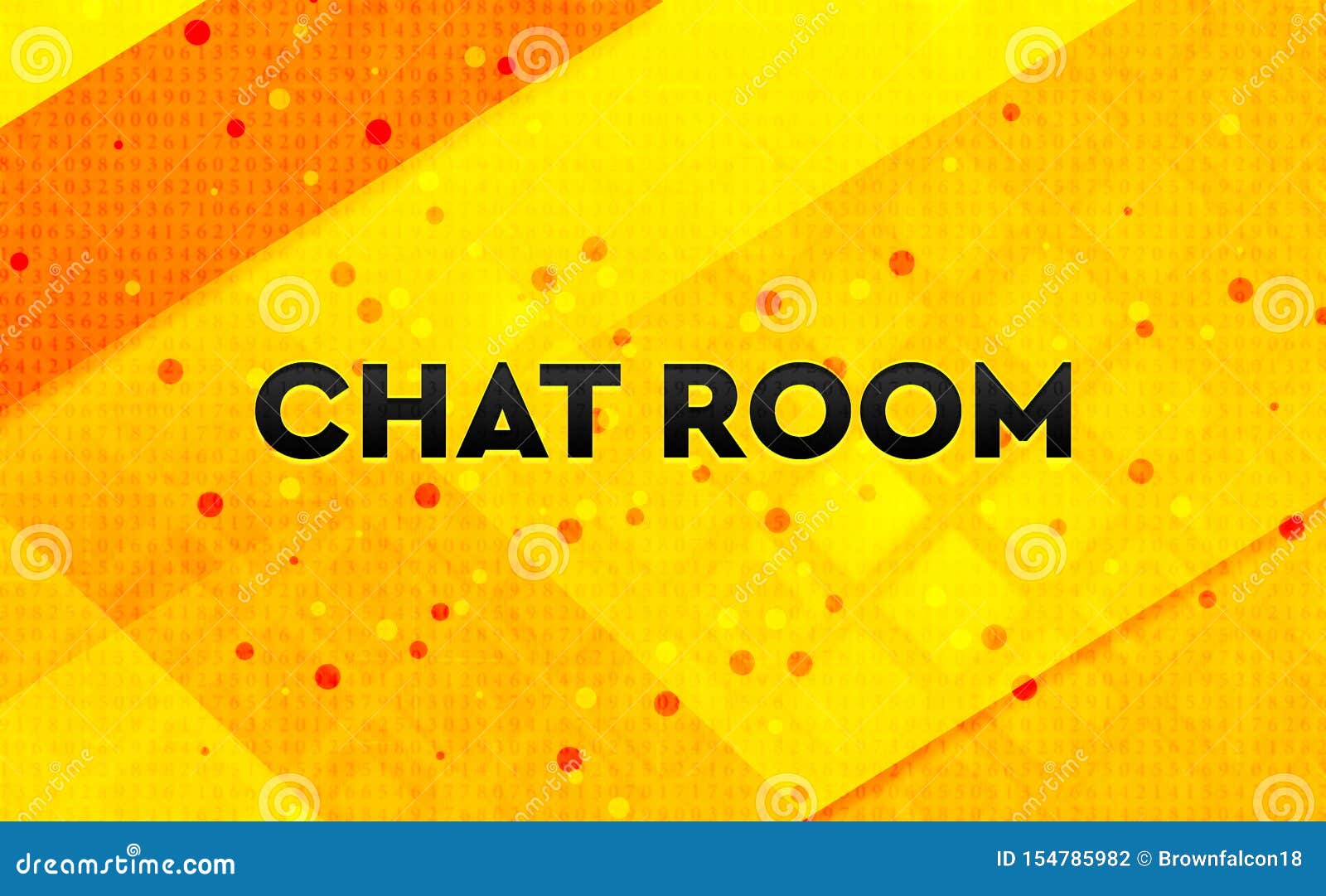 Chat Room Abstract Digital Banner Yellow Background Stock Illustration ...