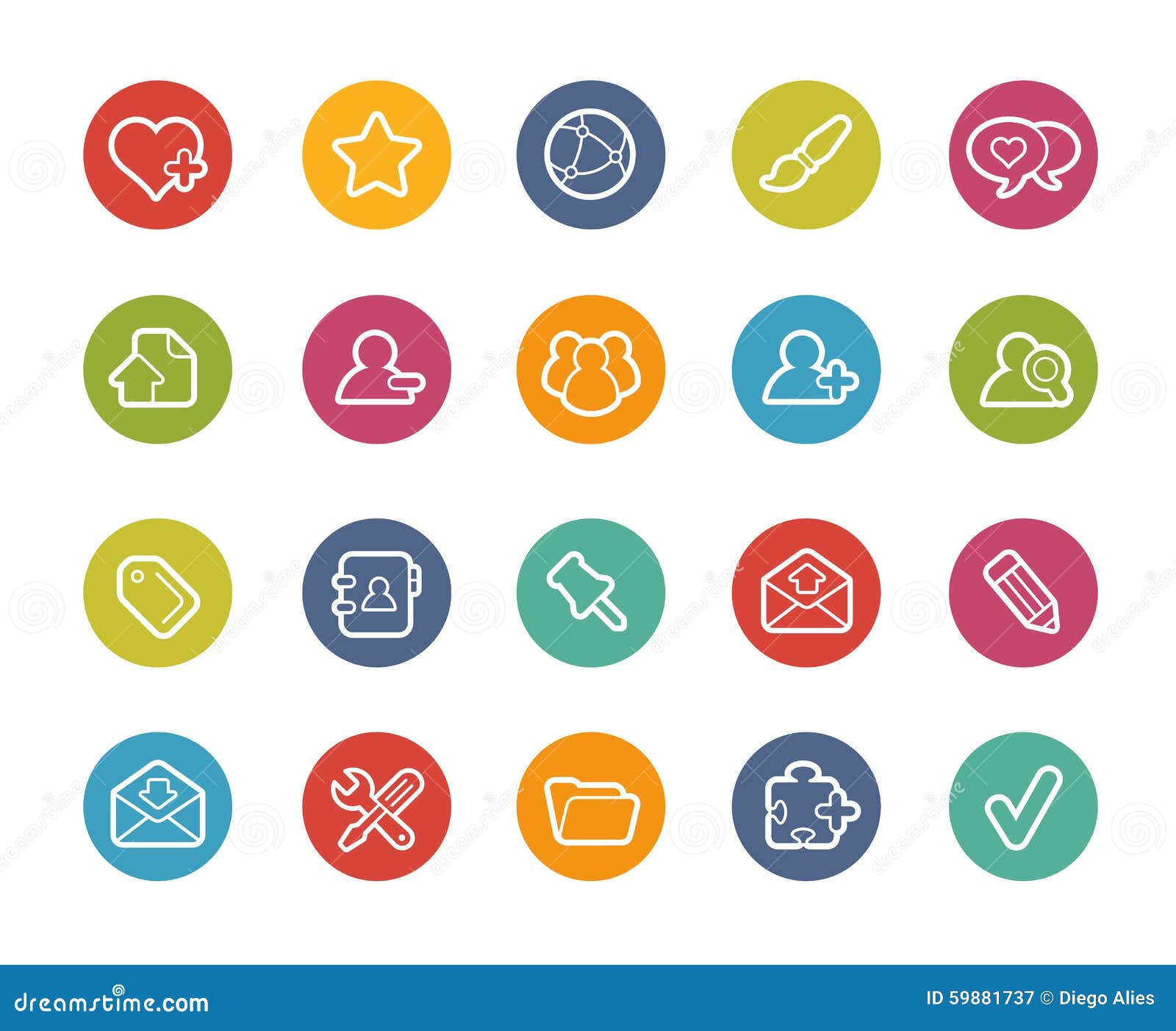 Chat Room Icons -- Printemps Series Stock Vector - Illustration of ...