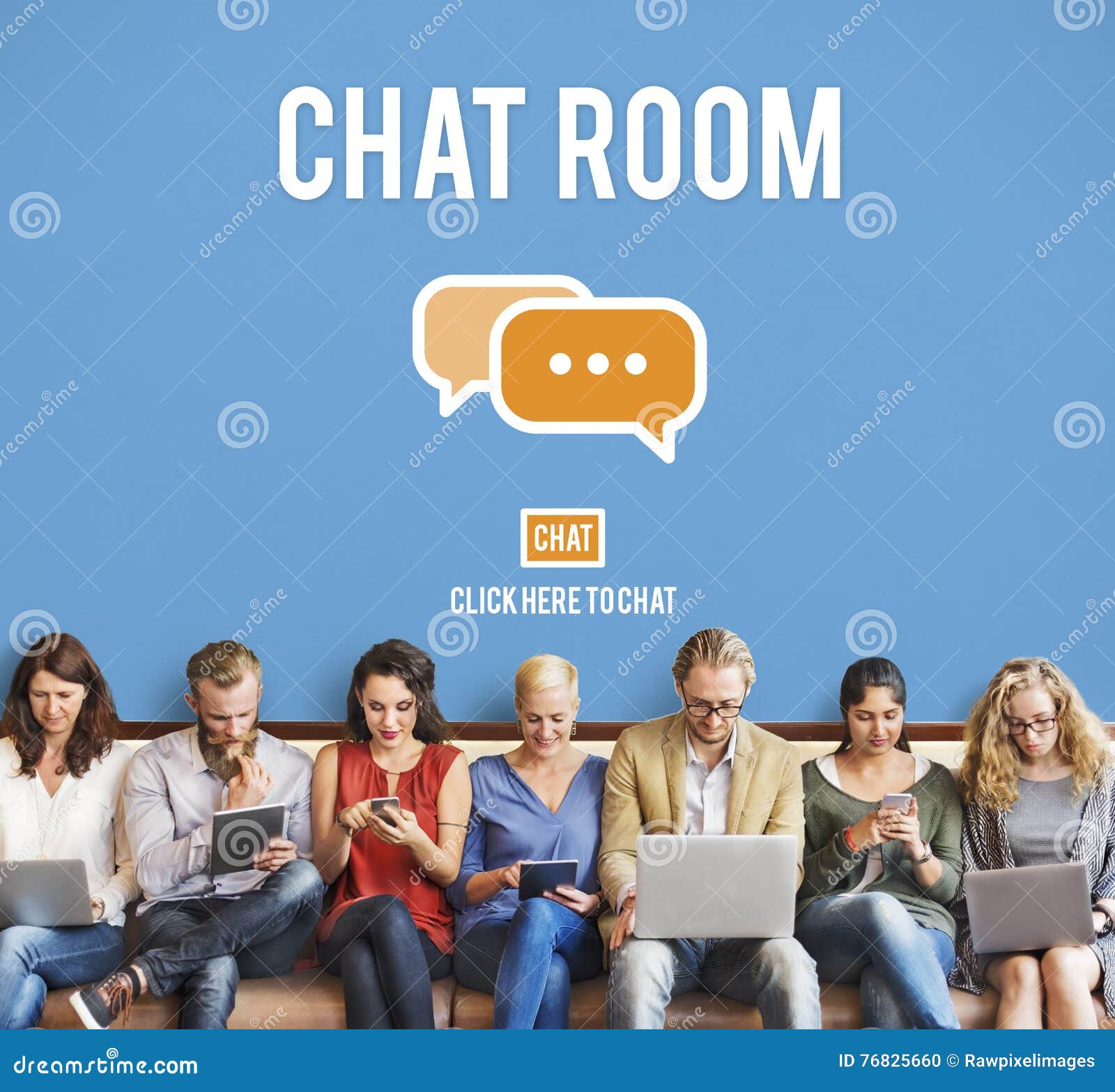 Chat Room Online Messaging Communication Connection Technology C Stock ...