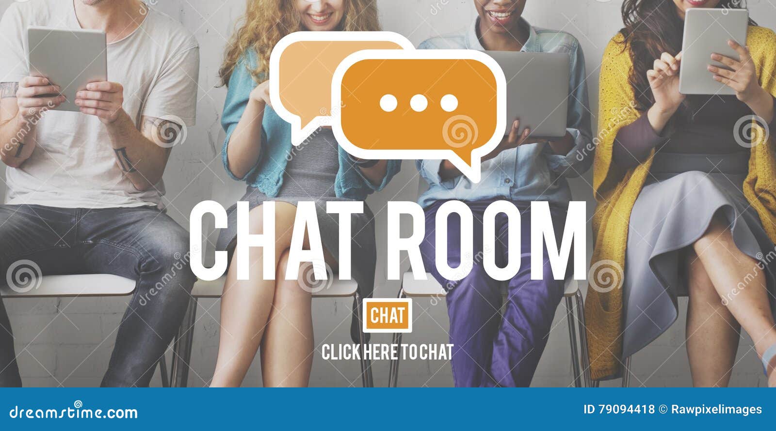 Chat Room Online Messaging Communication Connection Technology C Stock ...