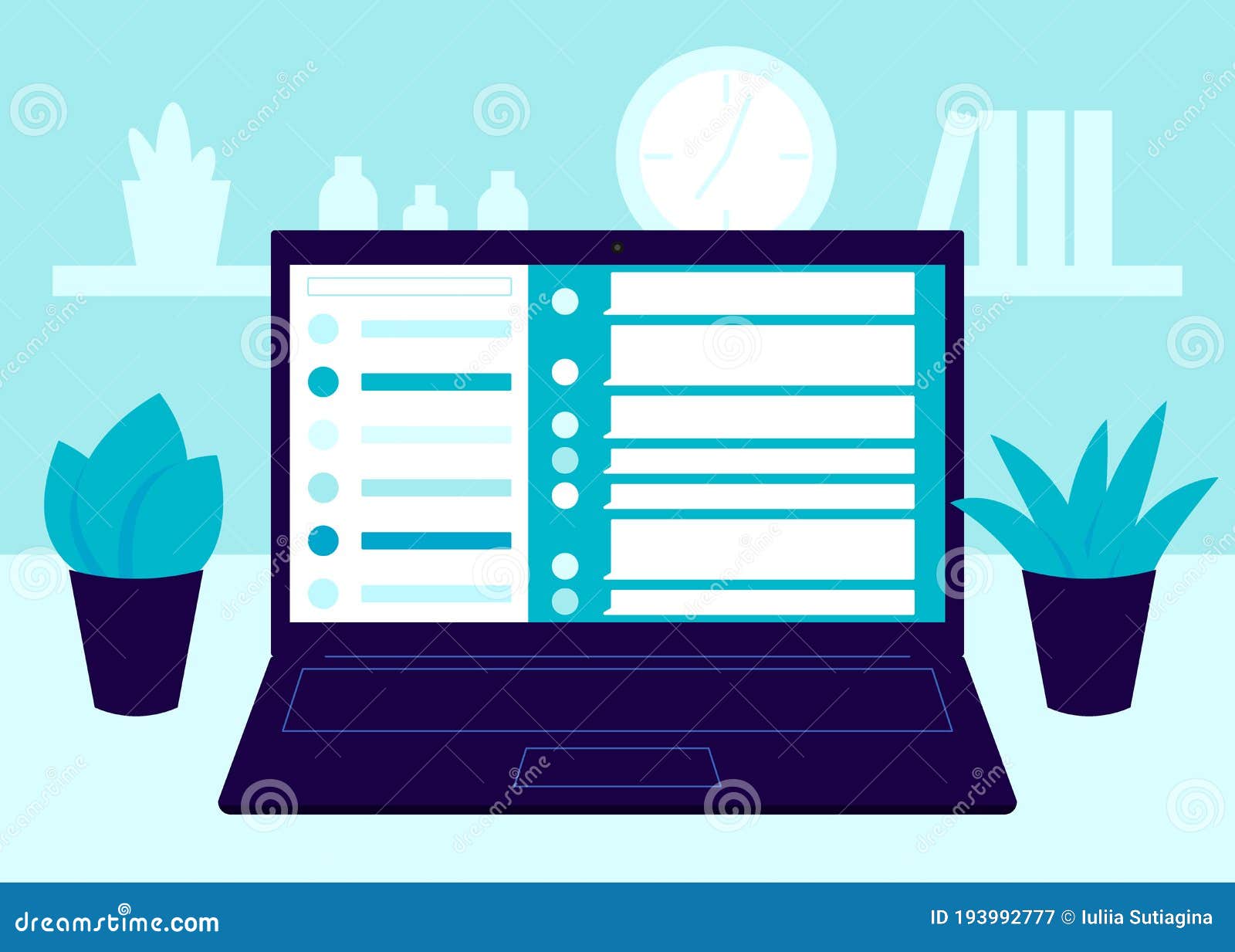 Chat Screen Display on Laptop with Messenger Application. Communication ...