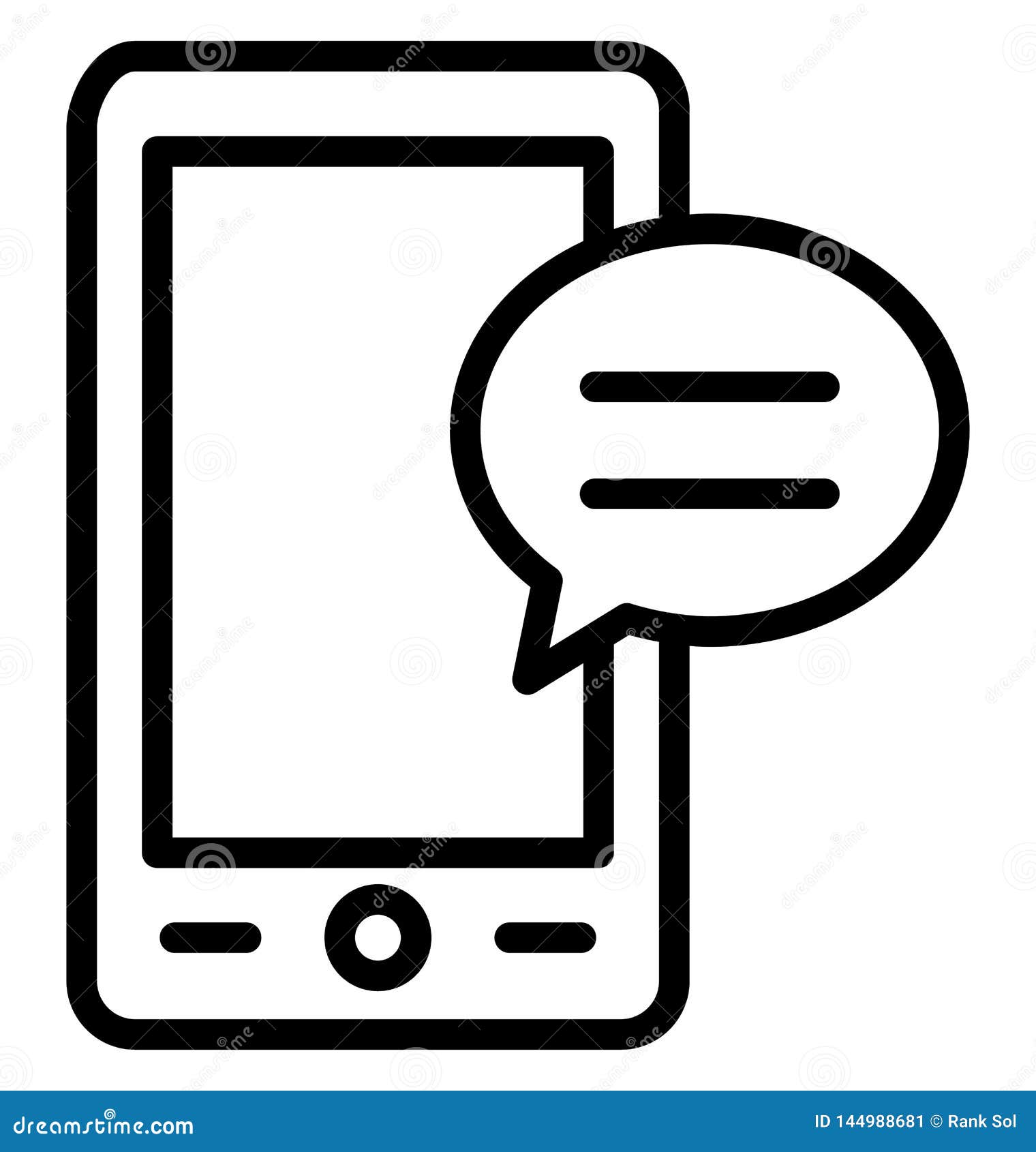 Chat Screen Isolated Vector Icon Which Can Easily Modify or Edit Stock ...