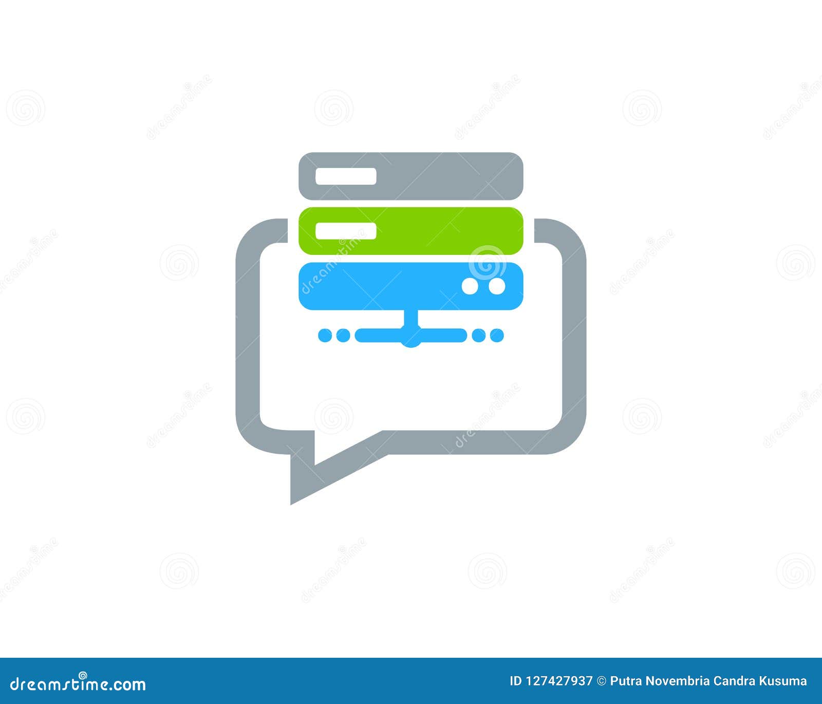 Chat Server Logo Icon Design Stock Vector - Illustration of company ...