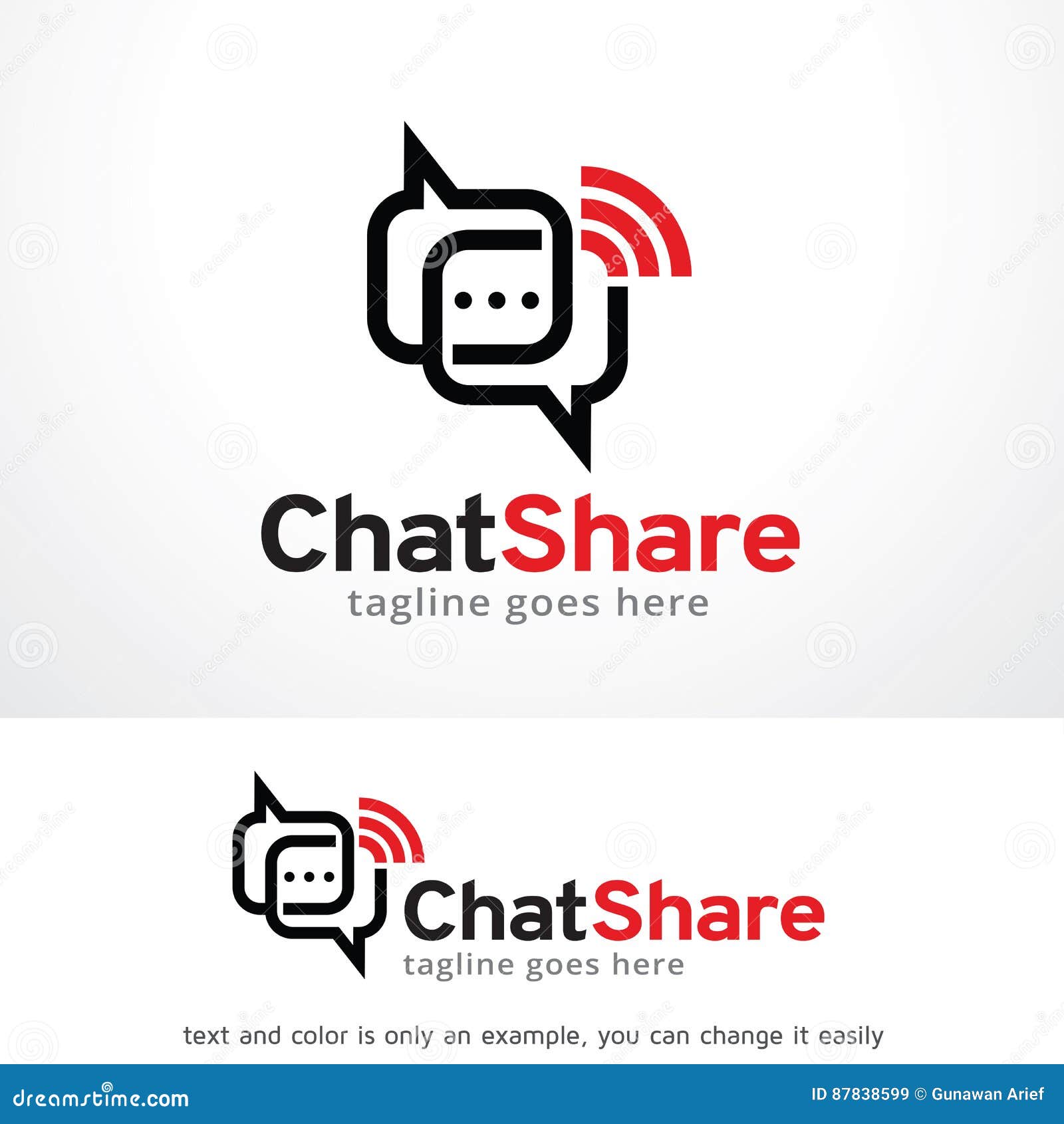 Chat Share Logo Template Design Vector Stock Vector - Illustration of ...