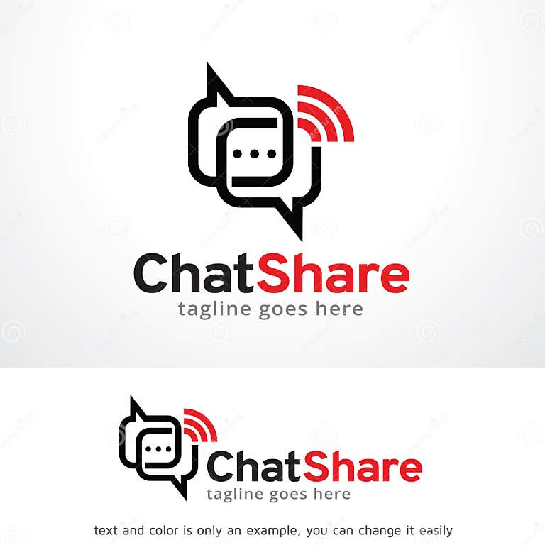 Chat Share Logo Template Design Vector Stock Vector - Illustration of ...