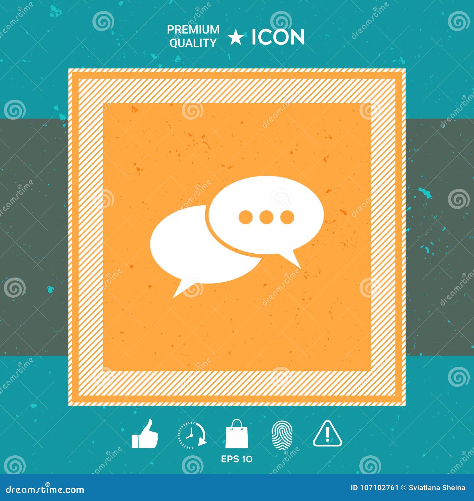 Chat sign icon stock vector. Illustration of graphic - 107102761