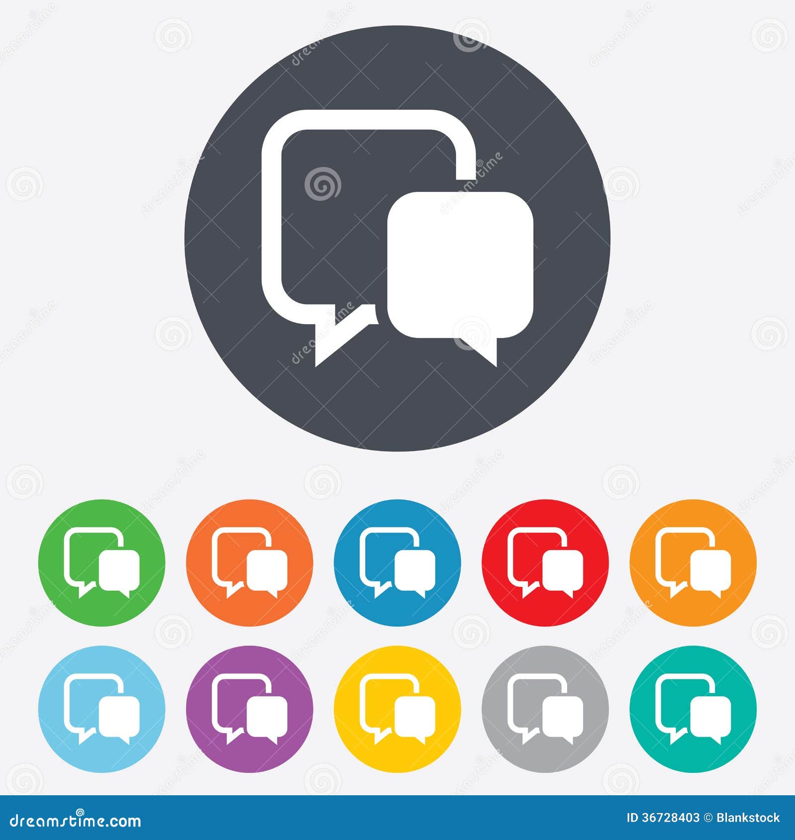 Chat Sign Icon. Speech Bubble Symbol Stock Illustration - Illustration ...