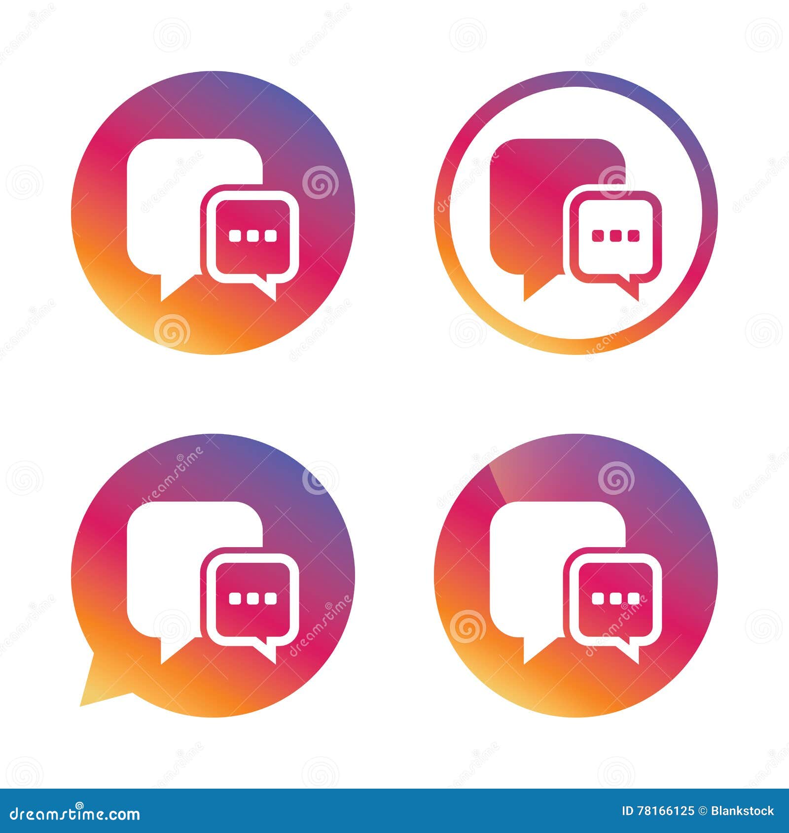 Chat Sign Icon. Speech Bubble Symbol. Stock Vector - Illustration of ...