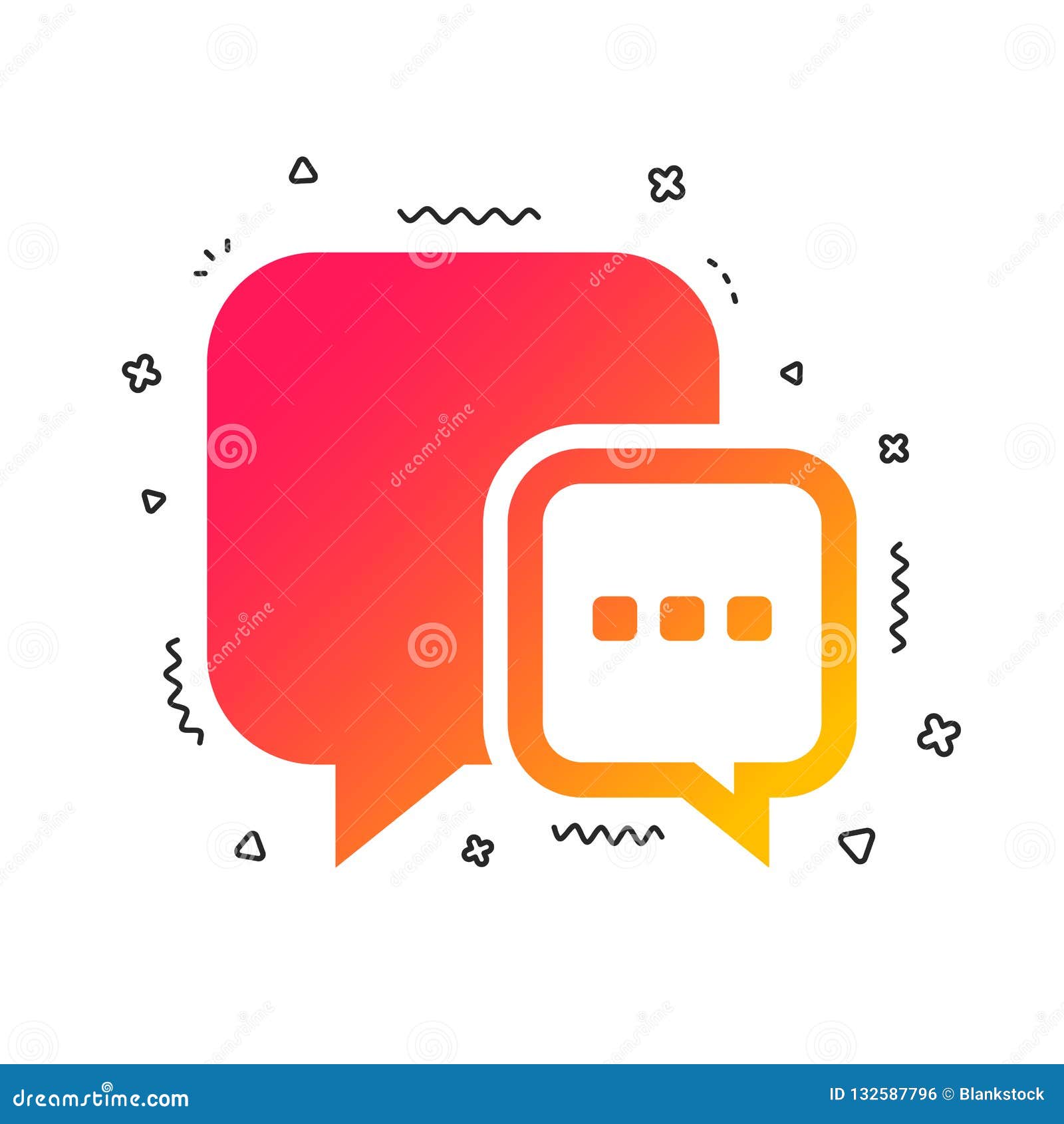 Chat Sign Icon. Speech Bubble Symbol. Vector Stock Vector ...