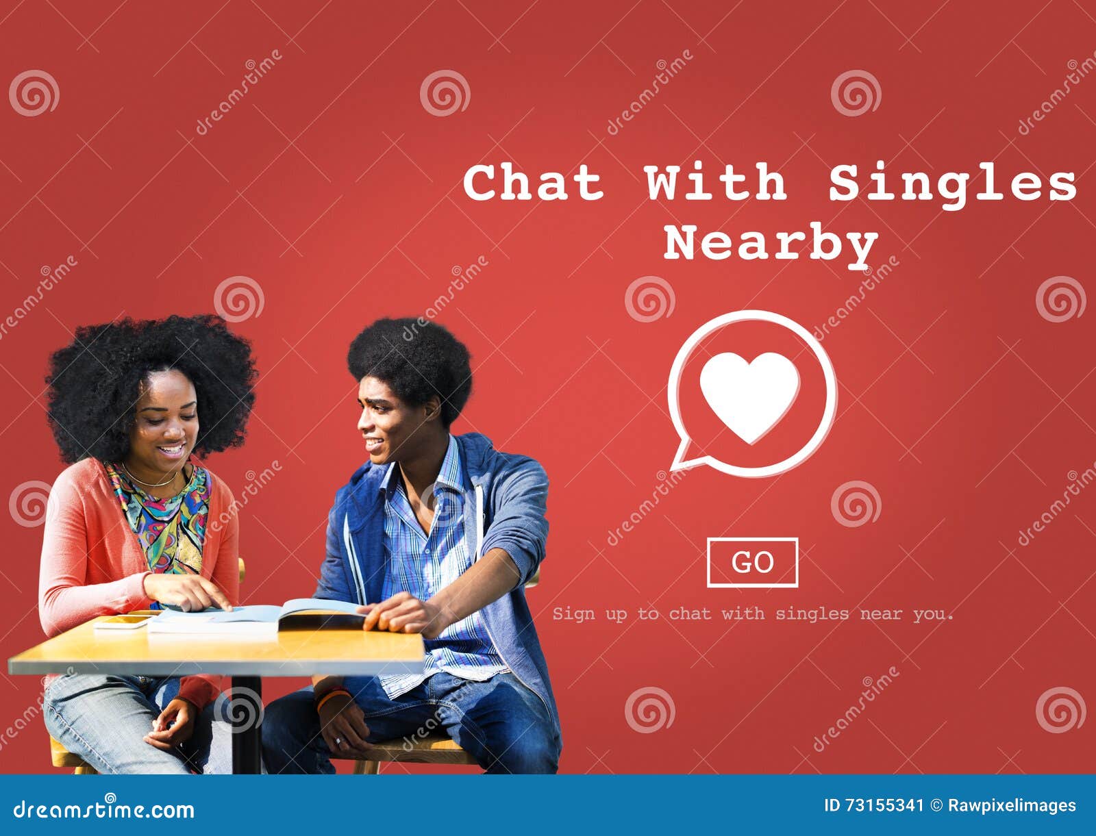 Chat with SIngles Nearby Love Romance Online Concept Stock Image ...