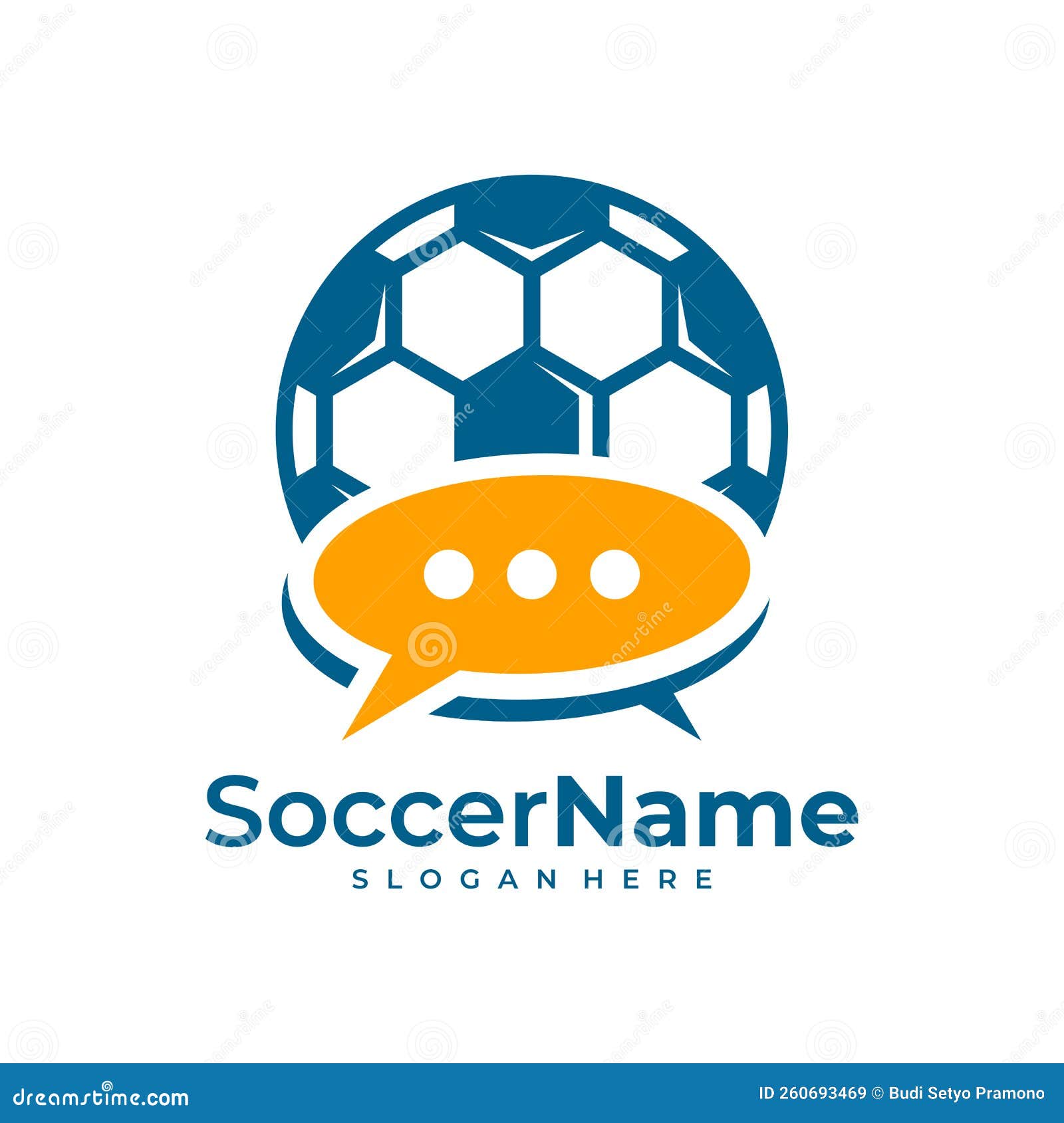 Chat Soccer Logo Template, Football Logo Design Vector Stock ...