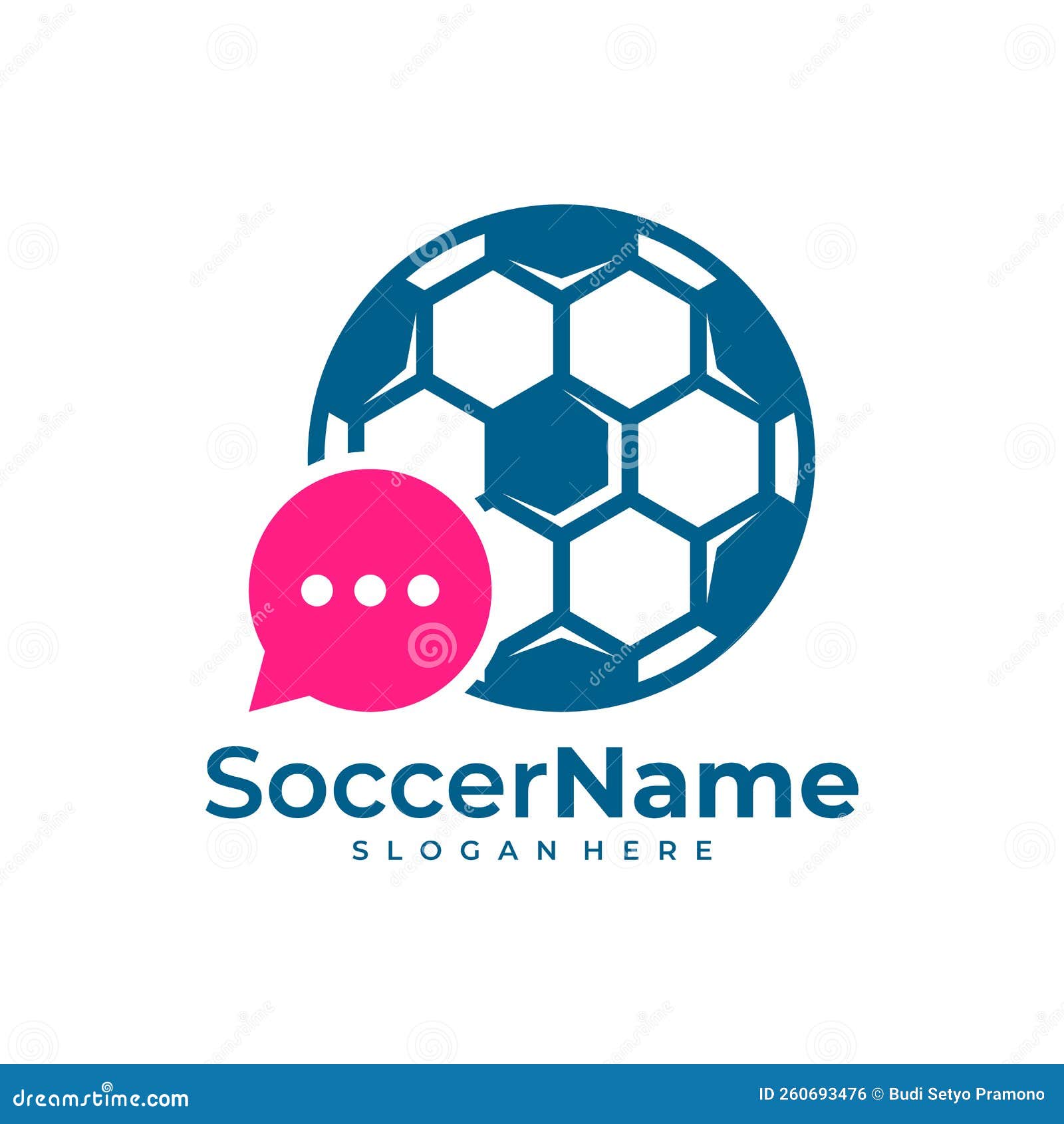 Chat Soccer Logo Template, Football Logo Design Vector Stock ...