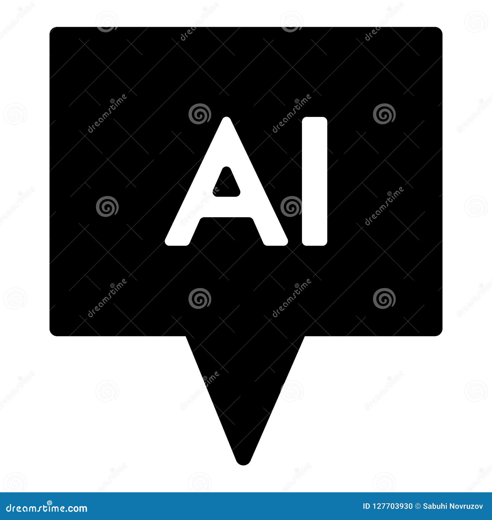 Chat Solid Icon. Artificial Intelligence Vector Illustration Isolated ...