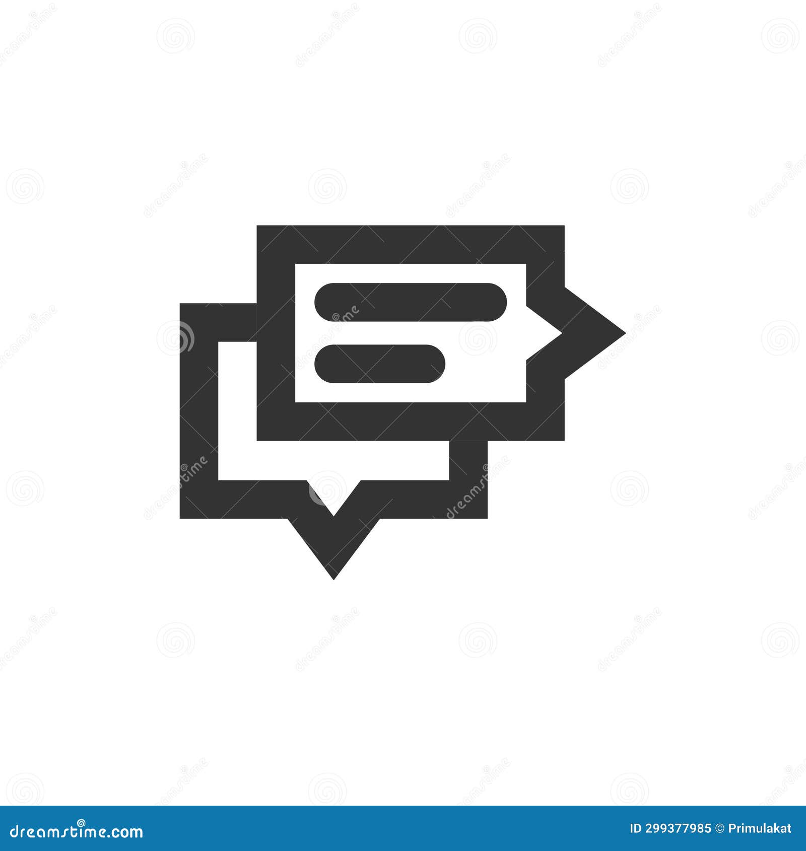 Chat Speech Bubble and Dialog Balloon Line Style Vector Icon Stock ...