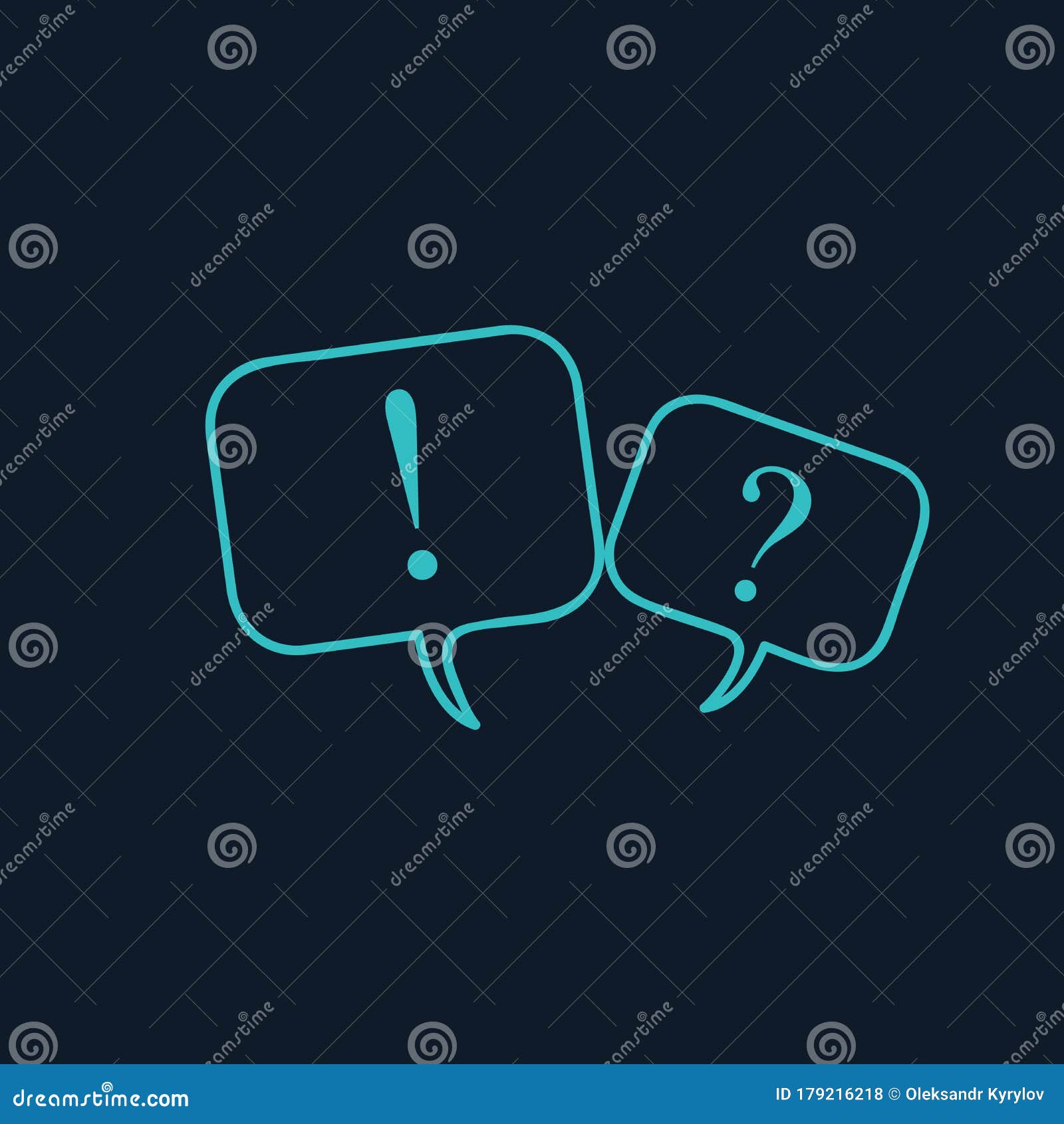 Chat Speech Bubbles with Question Mark and Exclamation Point. Stock Vector Illustration Isolated ...