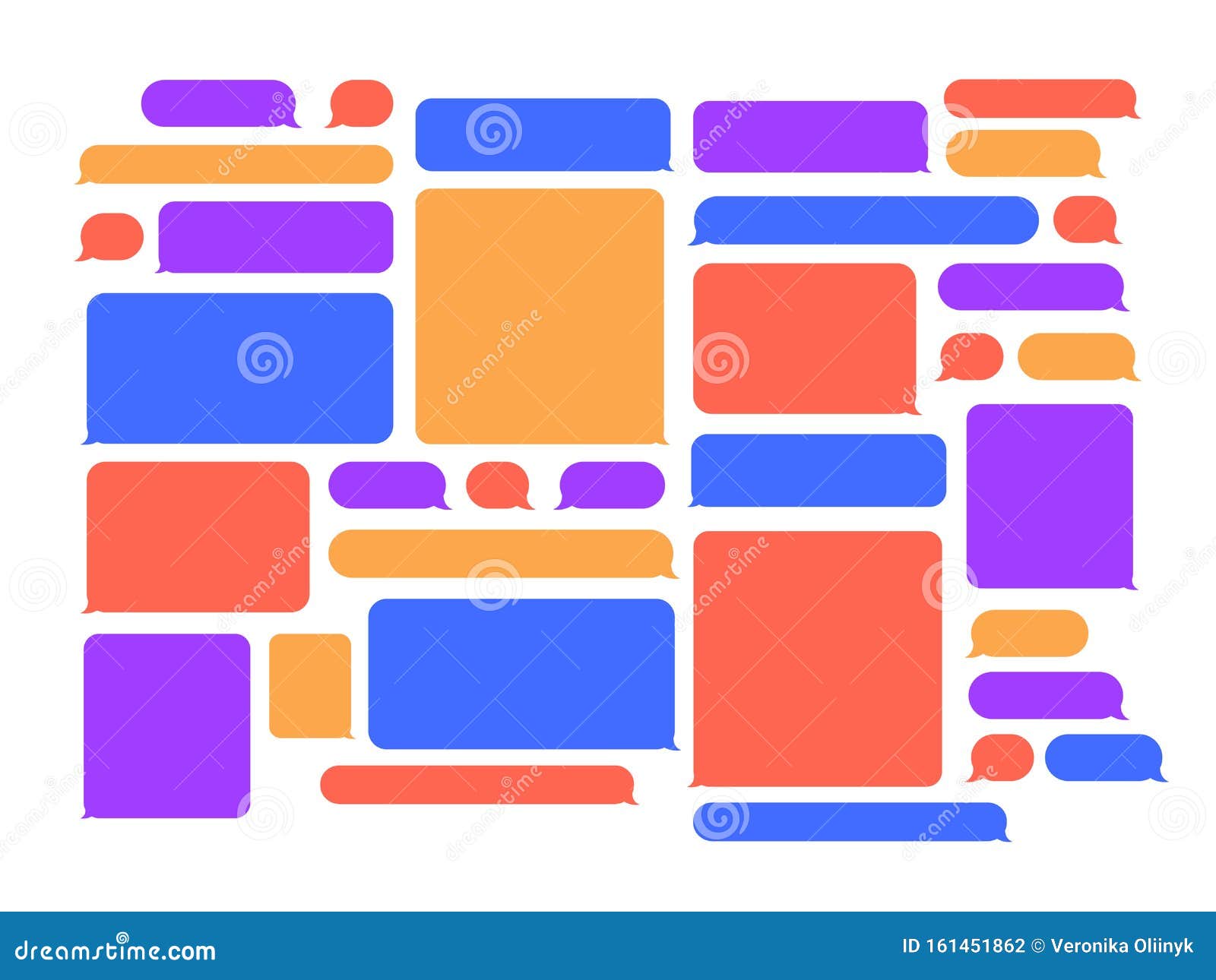 Chat Speech Bubbles. Smartphone Messenger Talk Bubble Frame, Chats ...
