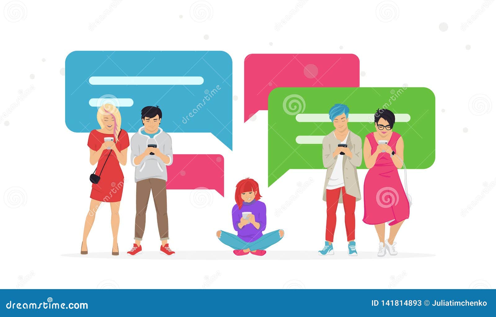 Chat Speech Bubbles for Texting Messages, Communicating and Sharing ...