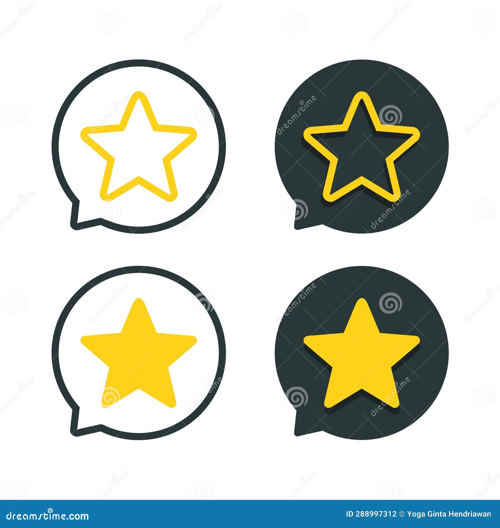 Chat Star Icon. Illustration Vector Stock Vector - Illustration of ...