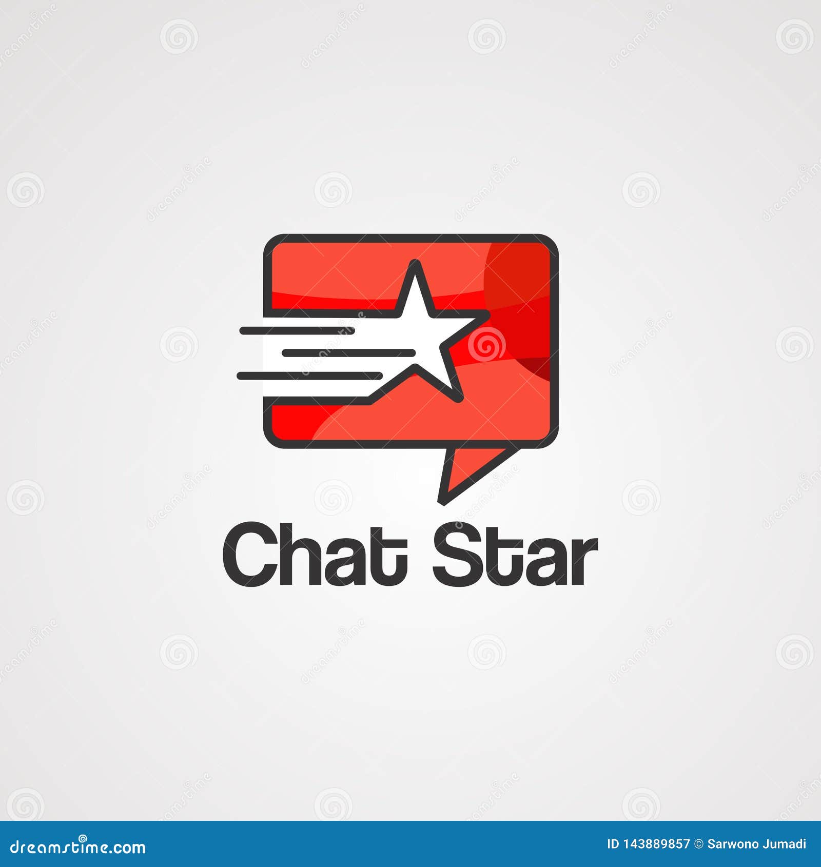Chat Star Logo Vector, Icon, Element, and Template Stock Vector ...