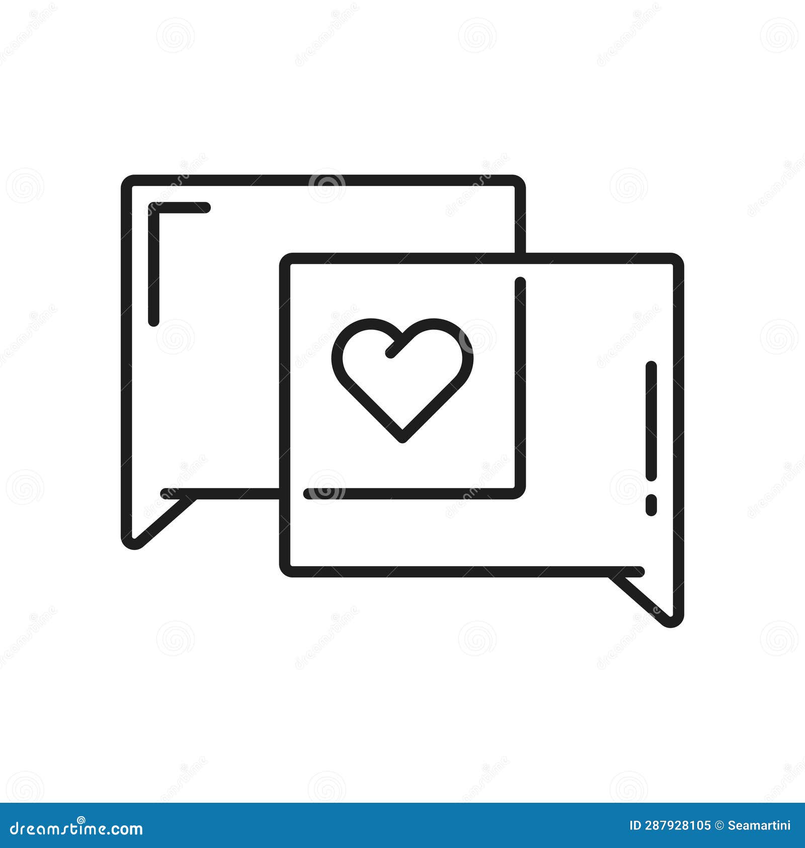 Chat Support Dialogue Speech Bubbles, Friendship Stock Vector ...